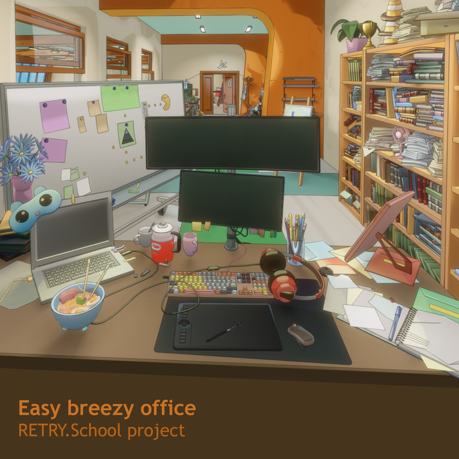 ArtStation - "Easy breezy office" raid