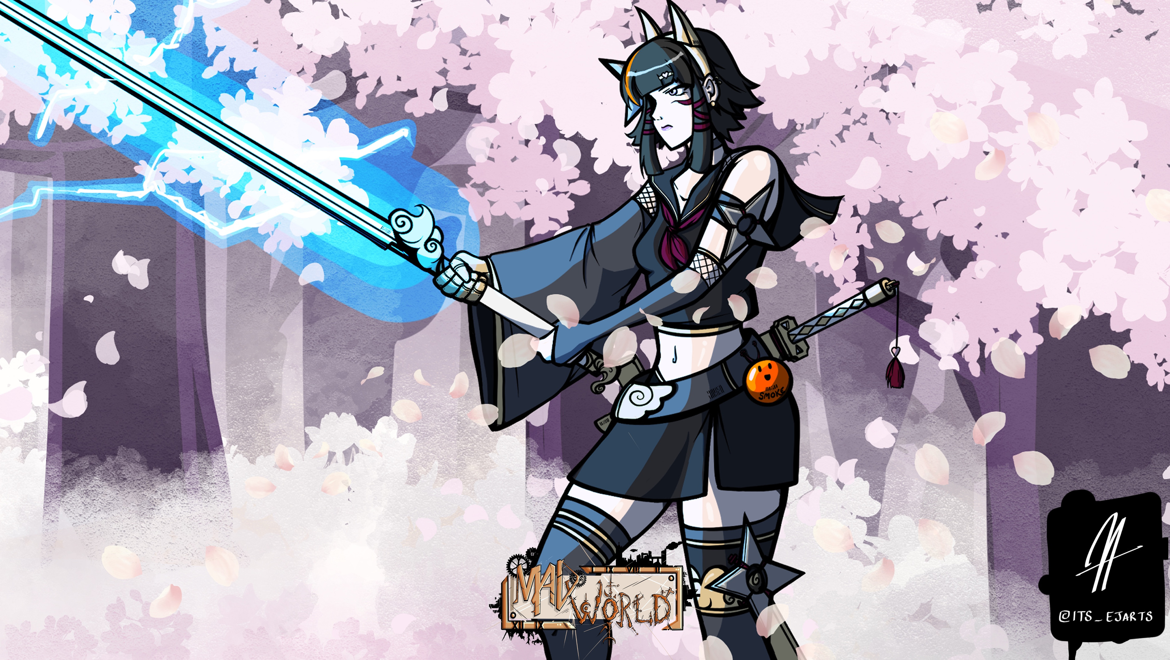Edwin Jun Han (Its_EJarts) - Mad World: Areya vs Kitsune (OCs)