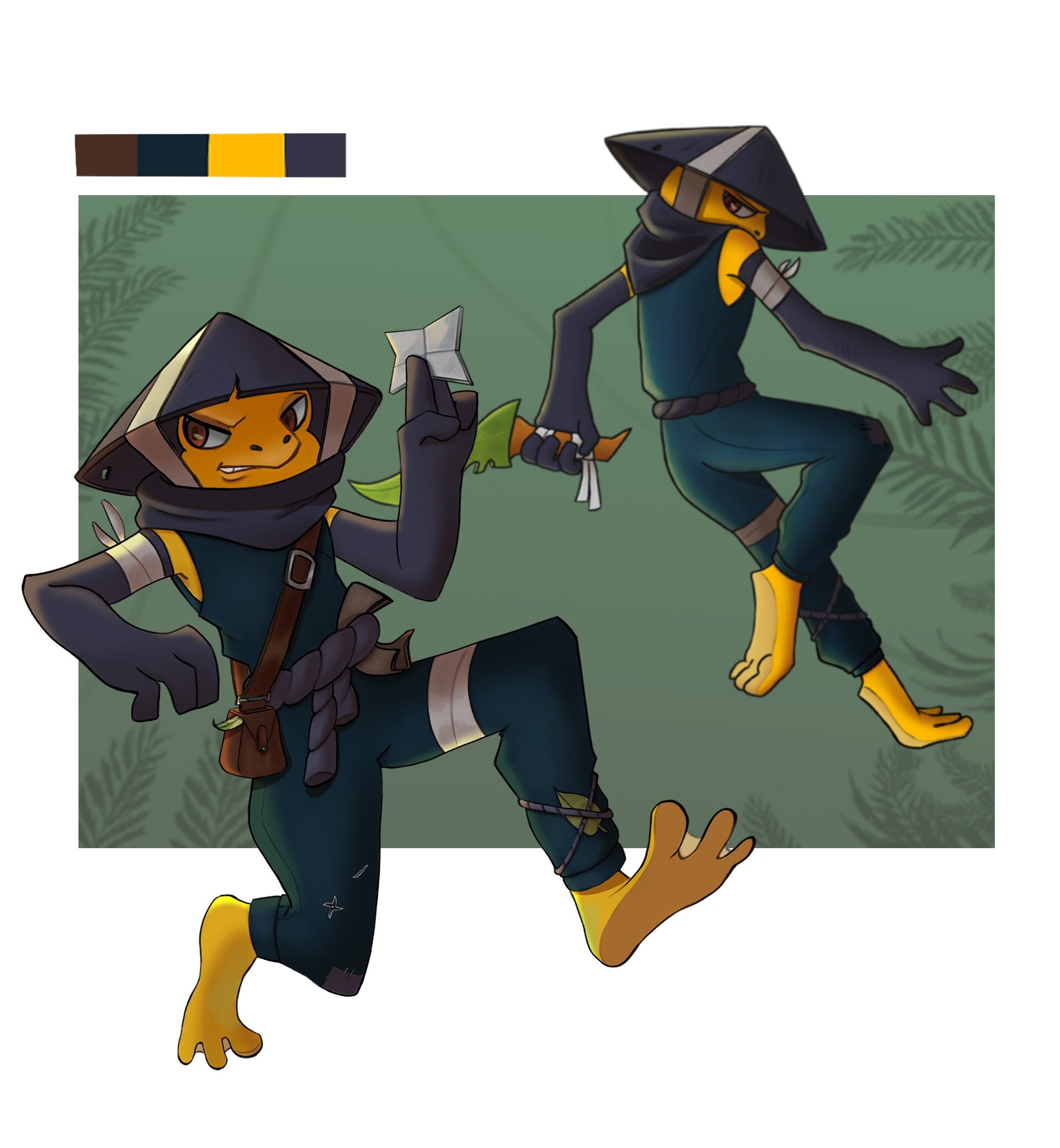 ArtStation - Tropical ninja frog