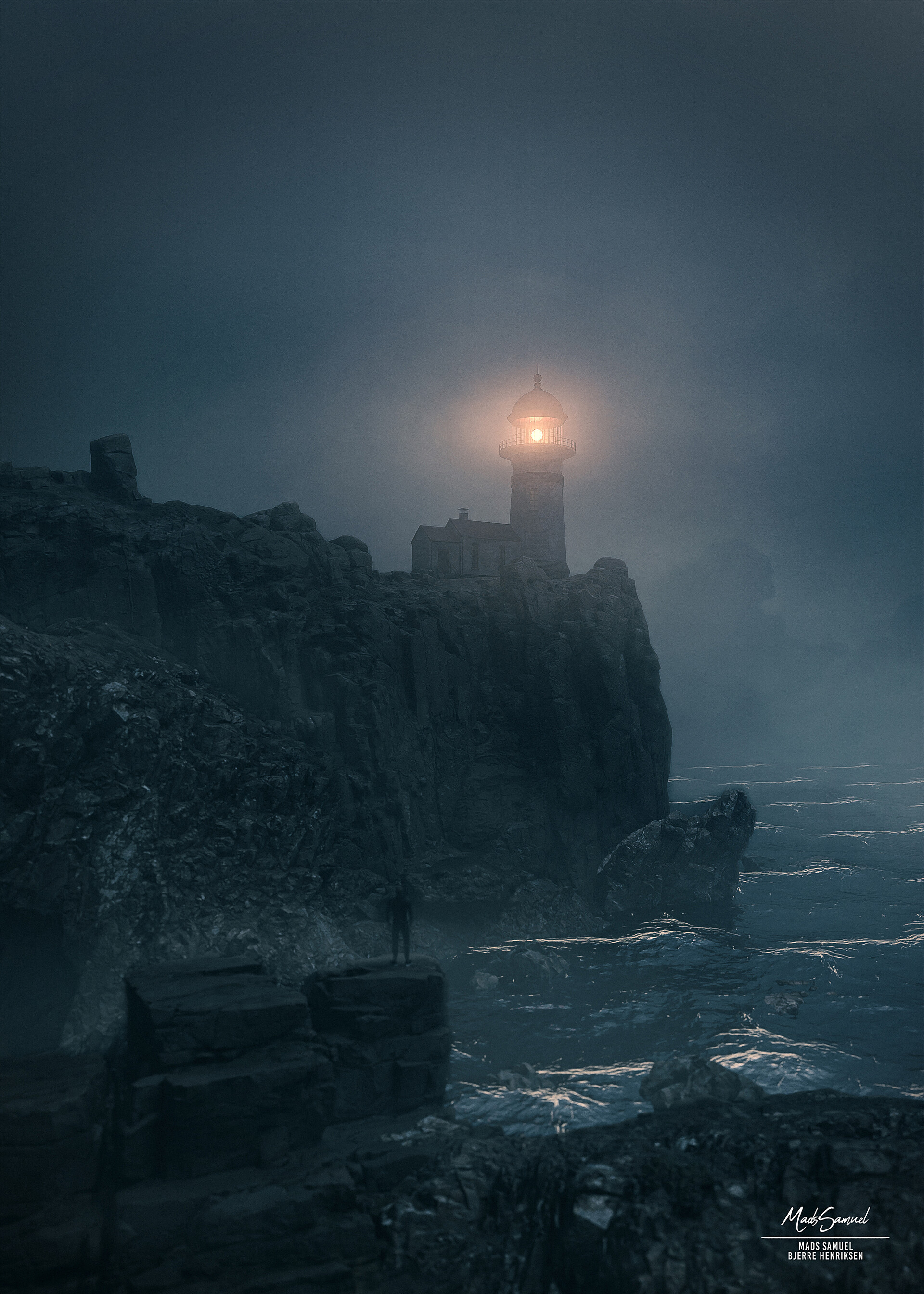 ArtStation - Lighthouse on the Cliff