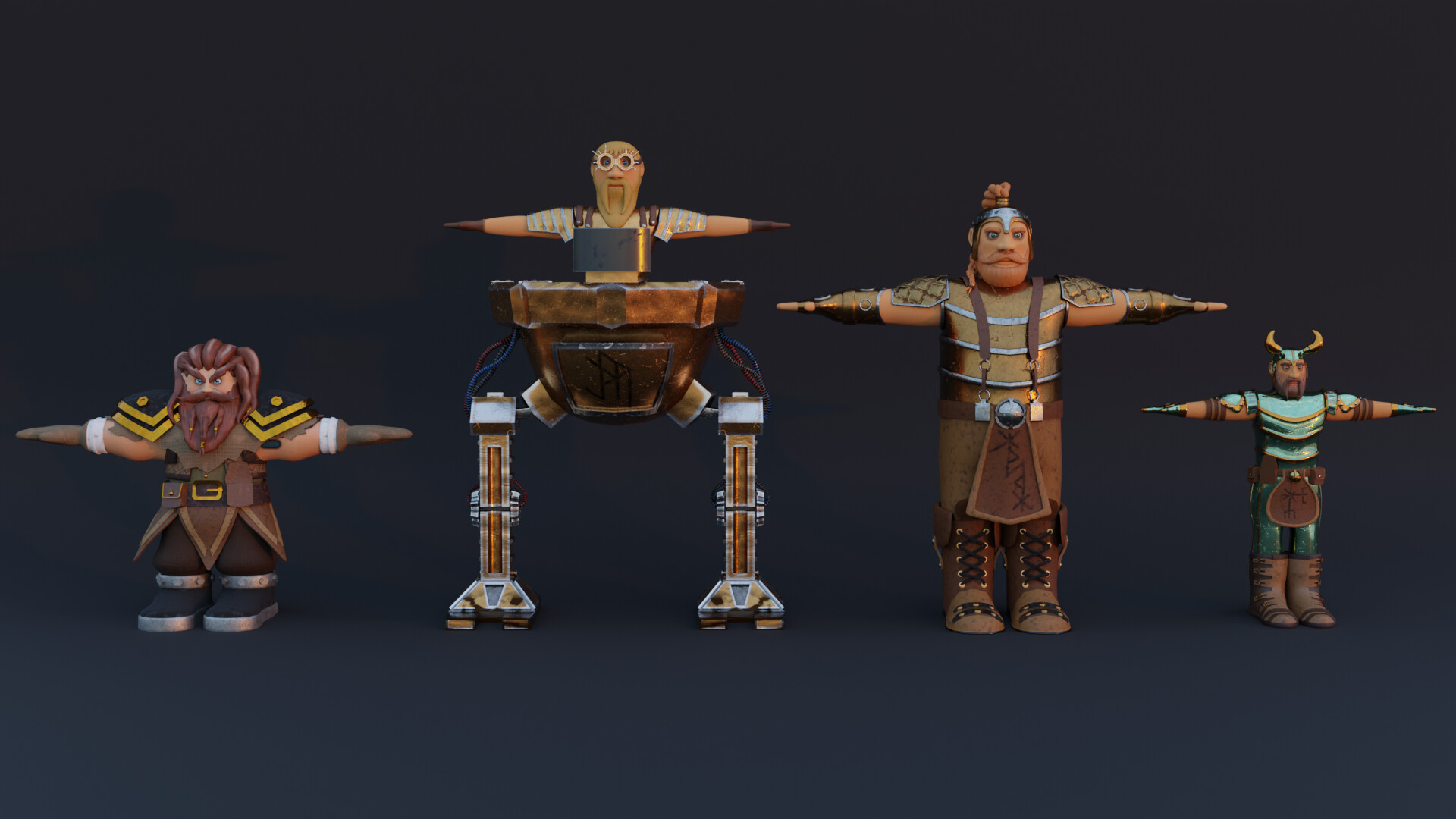 ArtStation - Nordic Enemy Character Models (WIP)