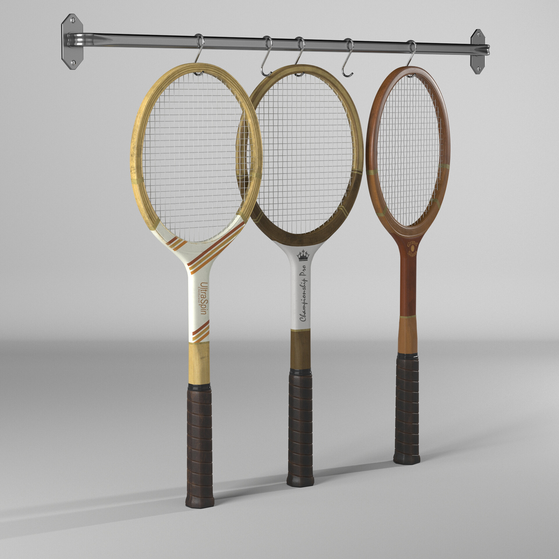 ArtStation - Vintage Tennis Racquets