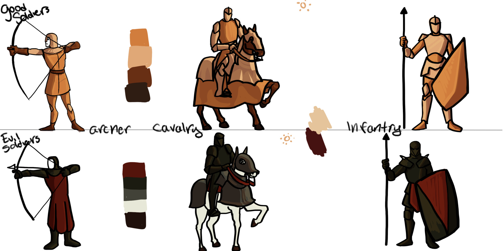 ArtStation - Medieval Army - Soldier Line-up