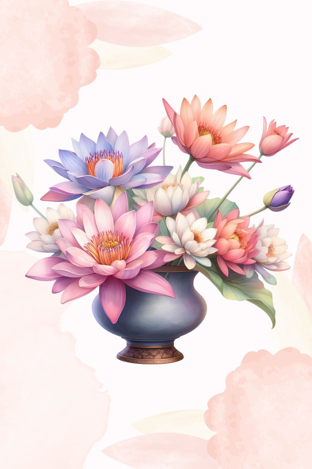 ArtStation - Beautiful Flower Vase and Abstract Background 18