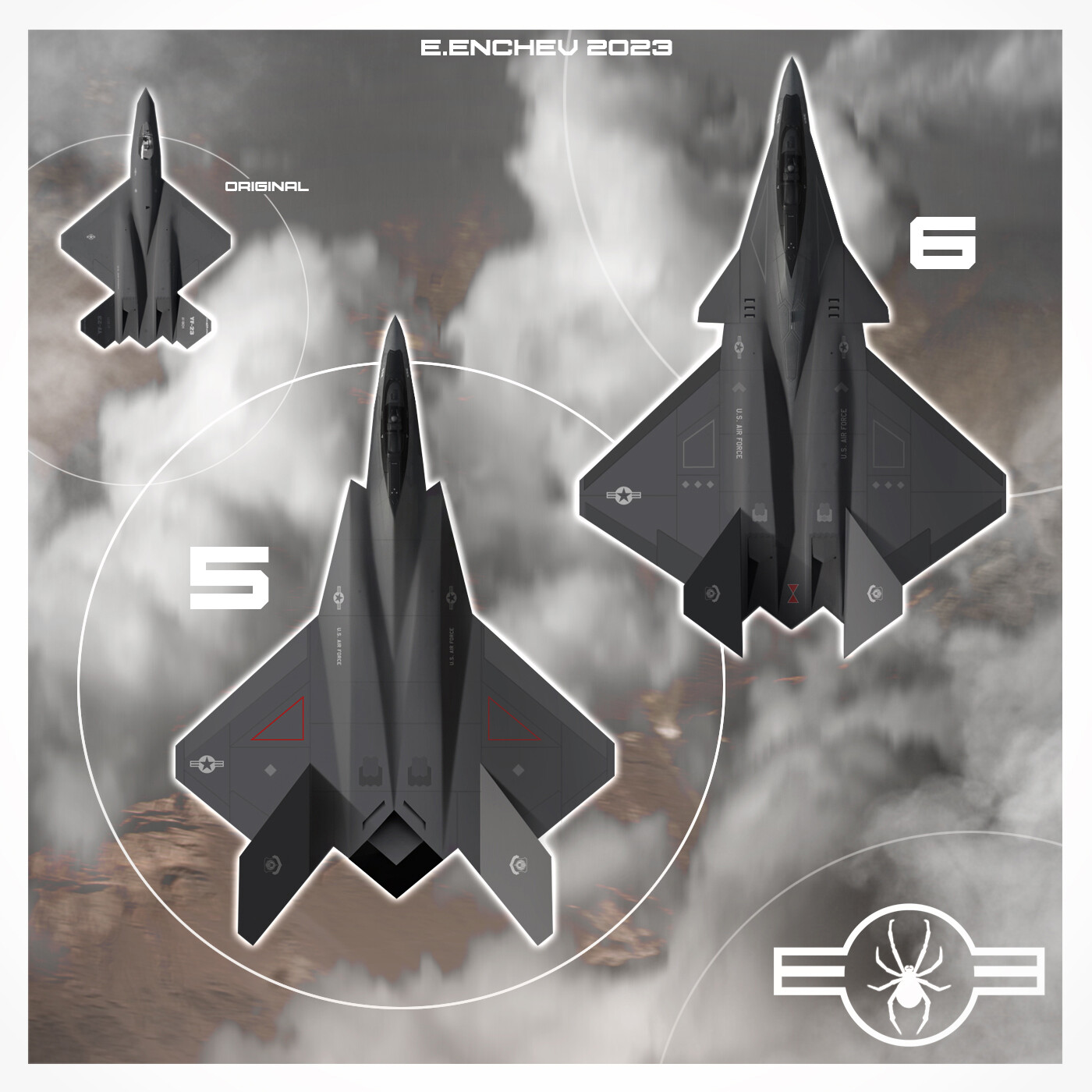 Encho Enchev - YF-23 inspired designs