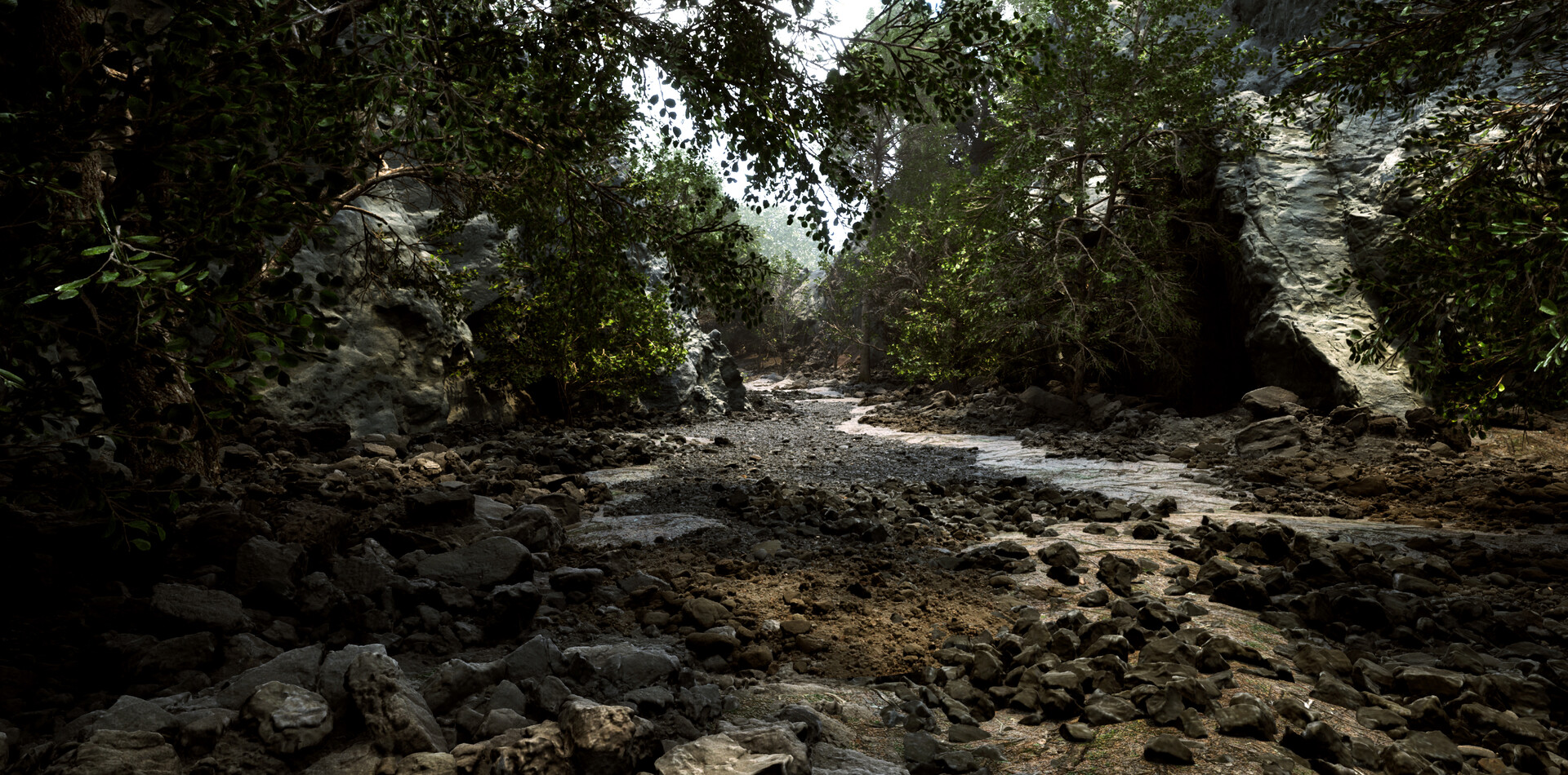 ArtStation - Photorealistic Forest path for game in Unreal Engine