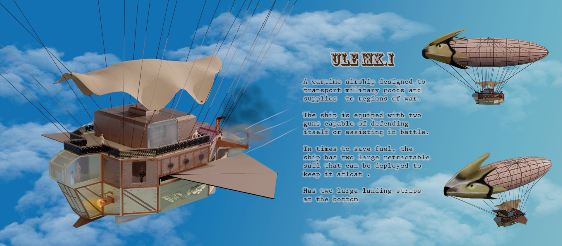 ArtStation - Ule Mk.I Airship design