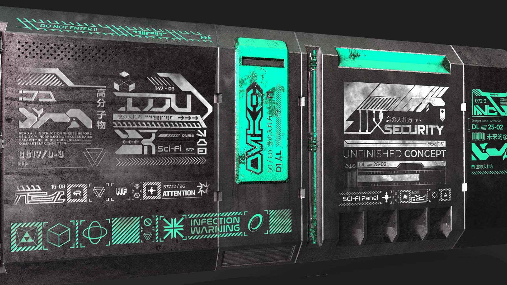 ArtStation - 100+ Futuristic Sci-Fi Decals (Ai, png, jpg)