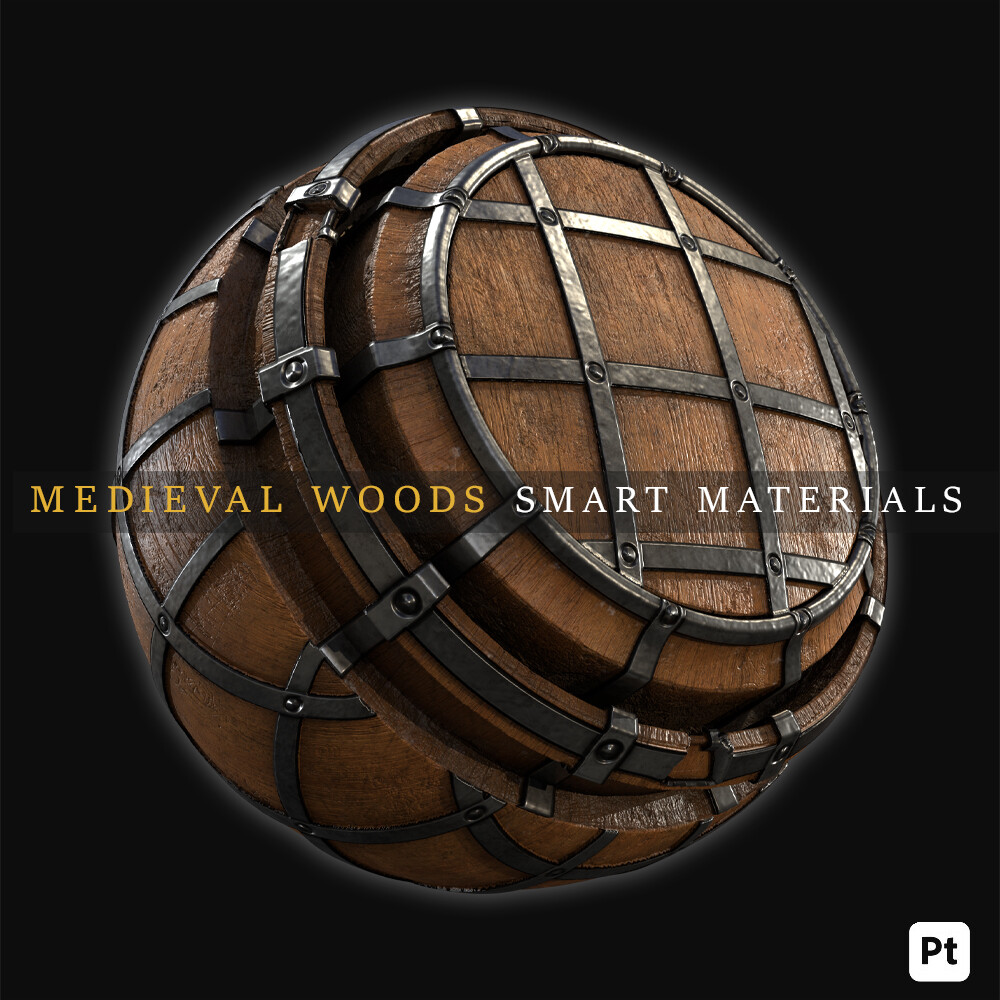 ArtStation - MEDIEVAL WOODS Smart Materials for Substance 3D Painter