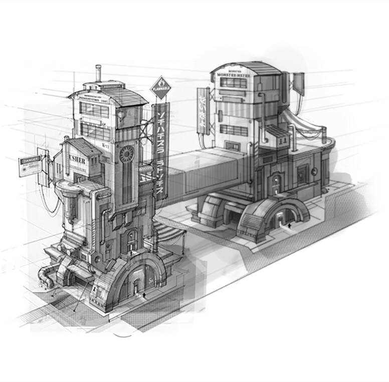 ArtStation - Style Adaptation - Perspective & Building
