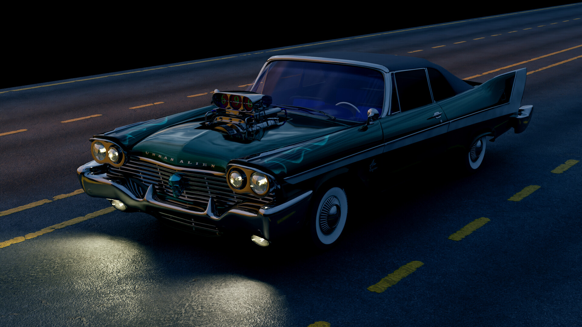 ArtStation - Muscle car "UrbanAlien"