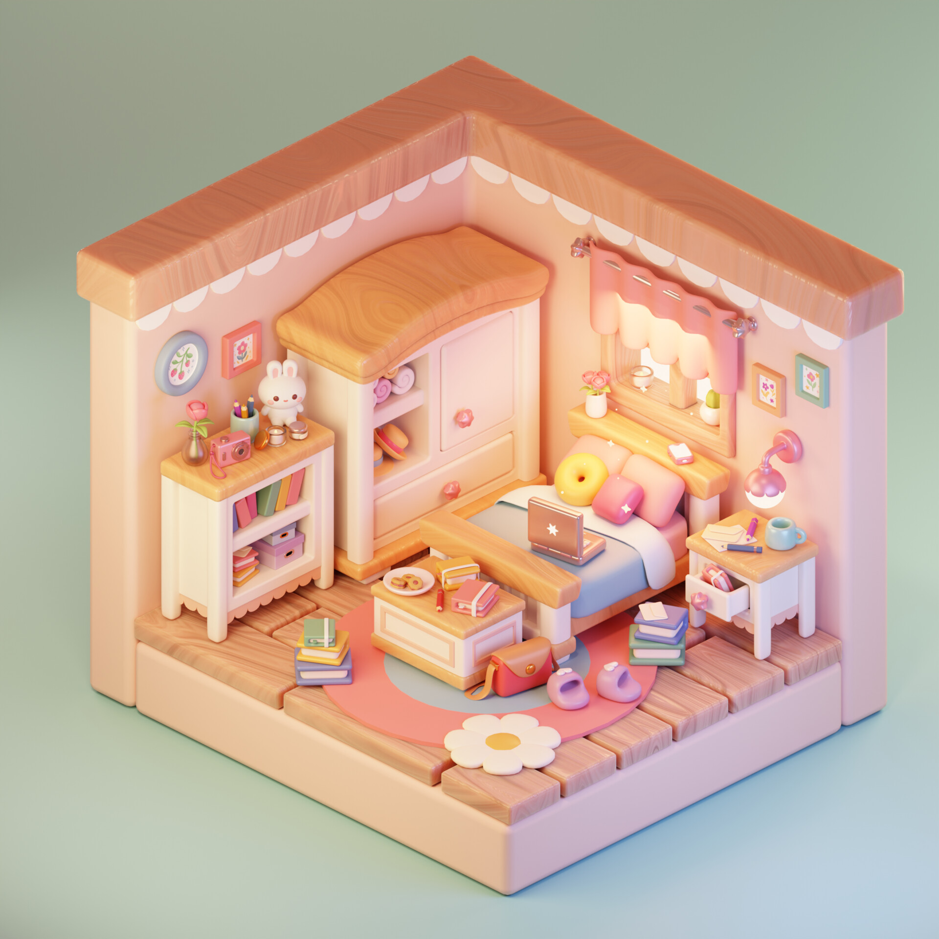ArtStation - 3D Isometric Room