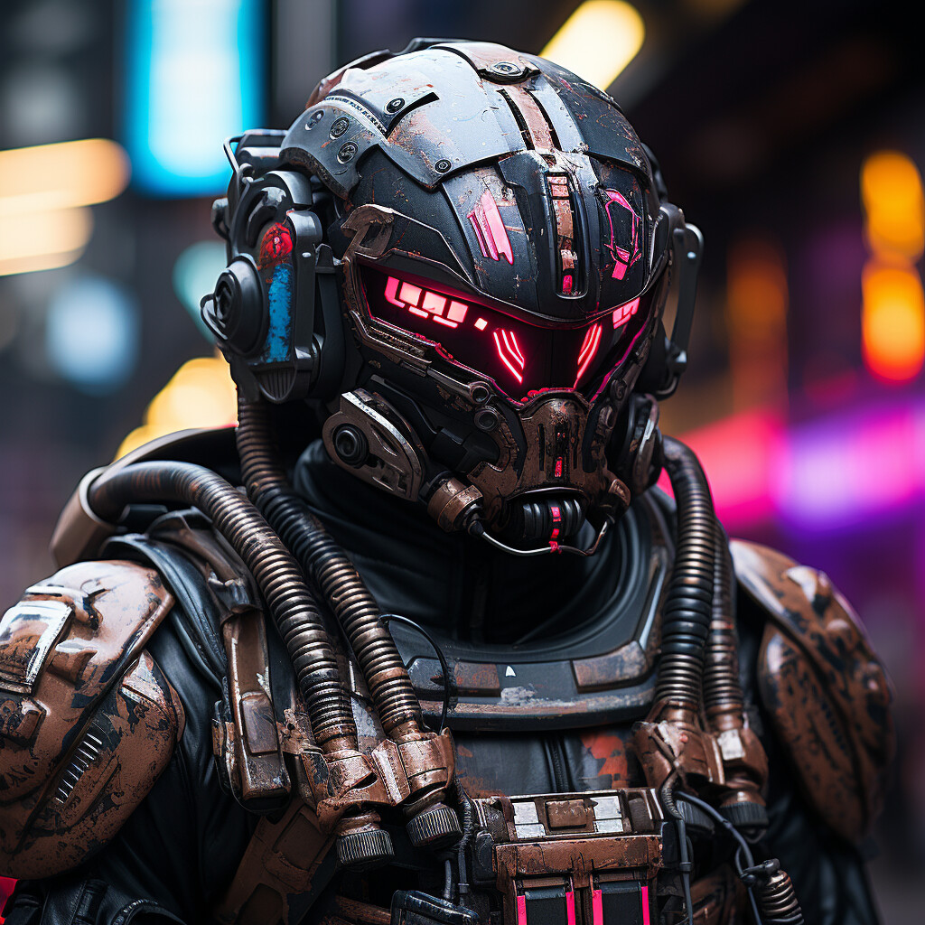 ArtStation - Cyberpunk soldier, neon