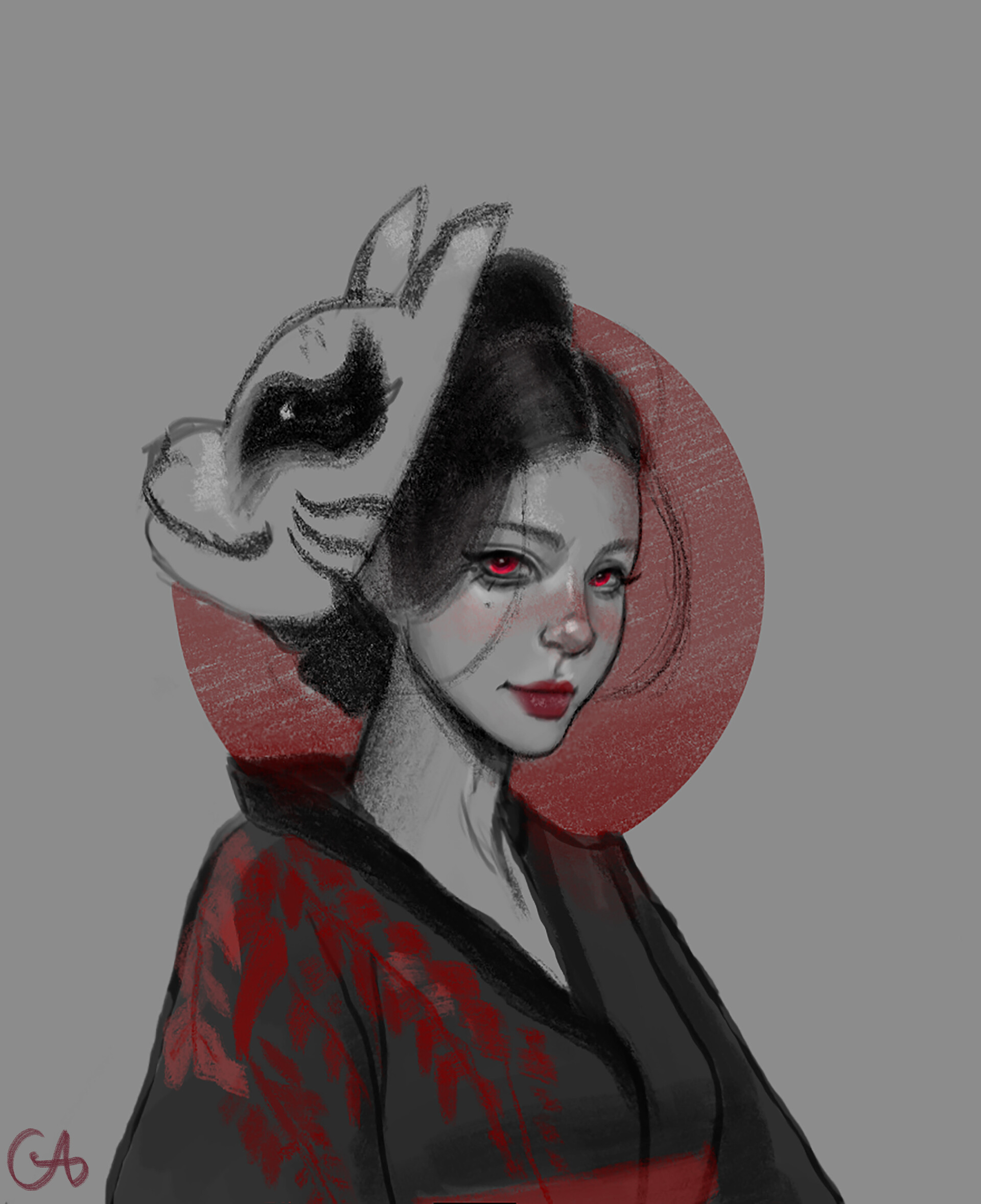 ArtStation - red moon