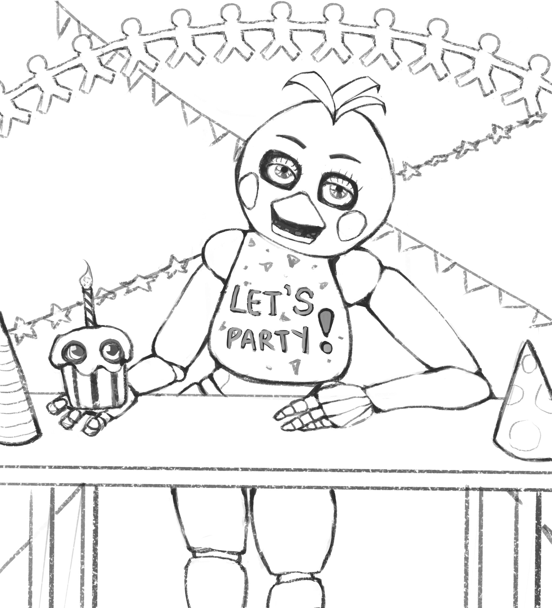 toy chica coloring pages