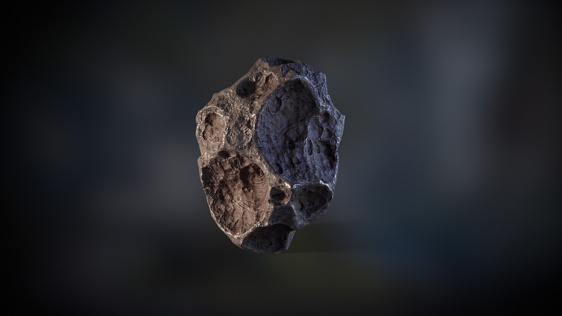 ArtStation - Metallic asteroid