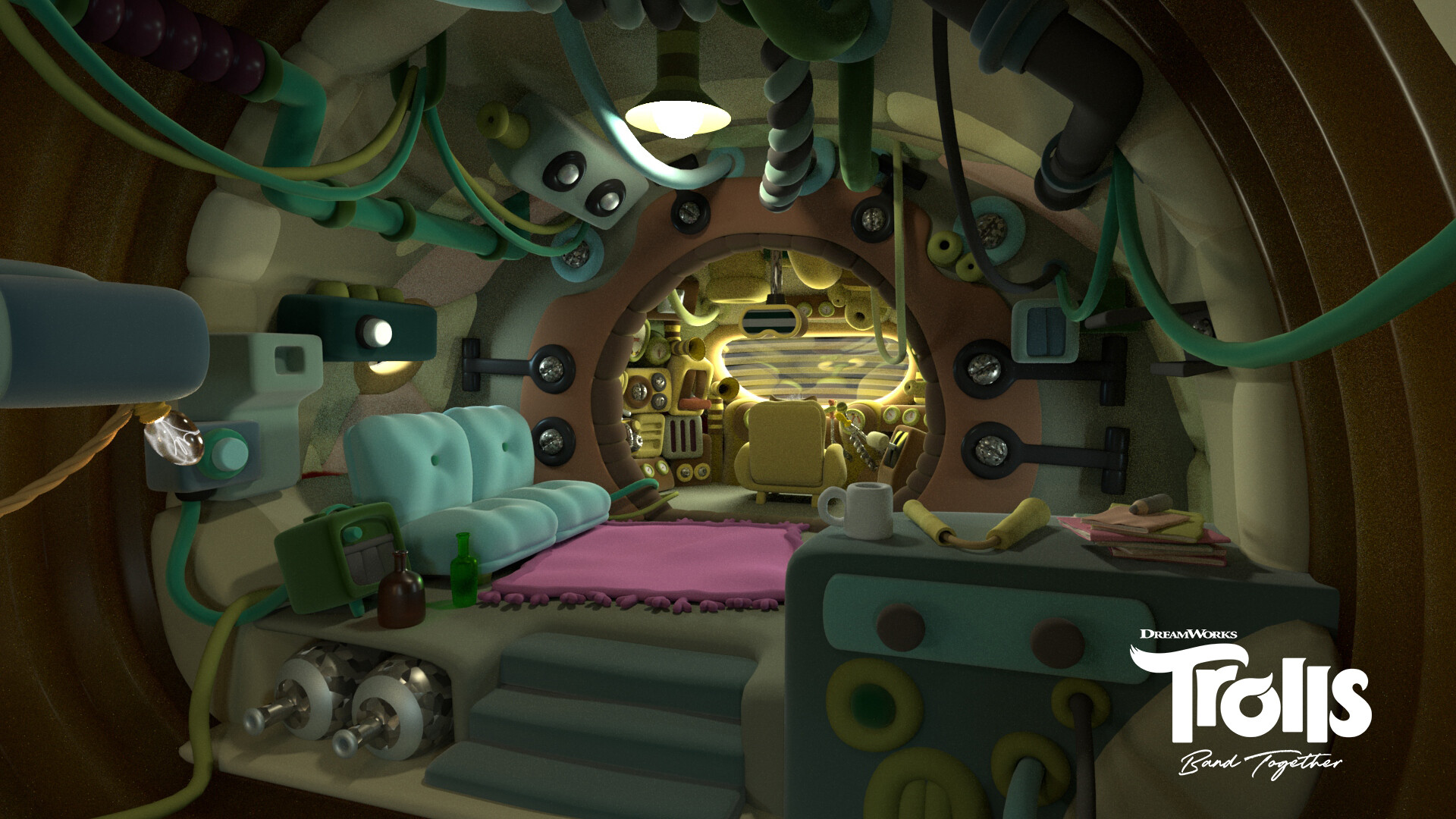 ArtStation - Trolls: Band Together - Rhonda interior