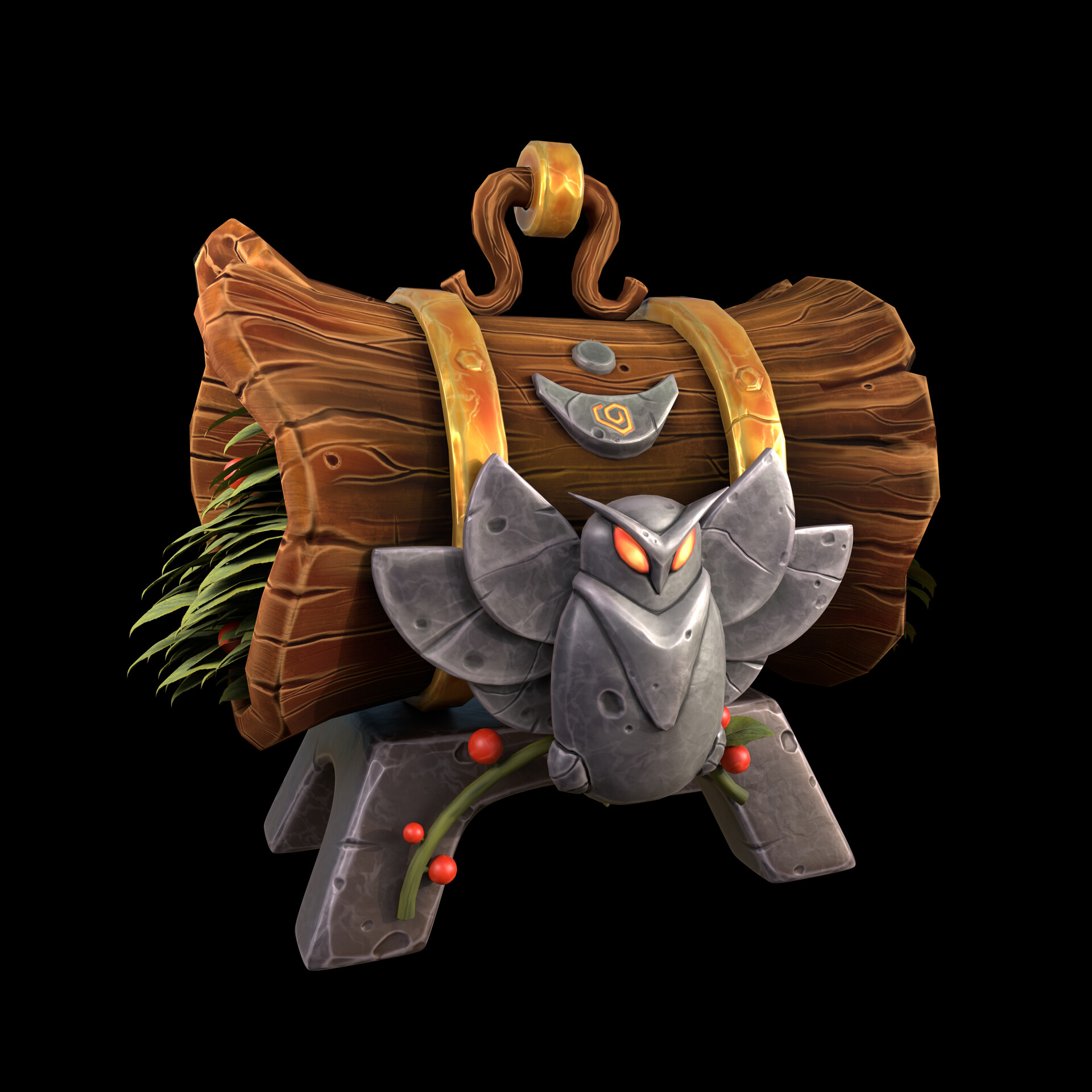 ArtStation - stylized forest chest