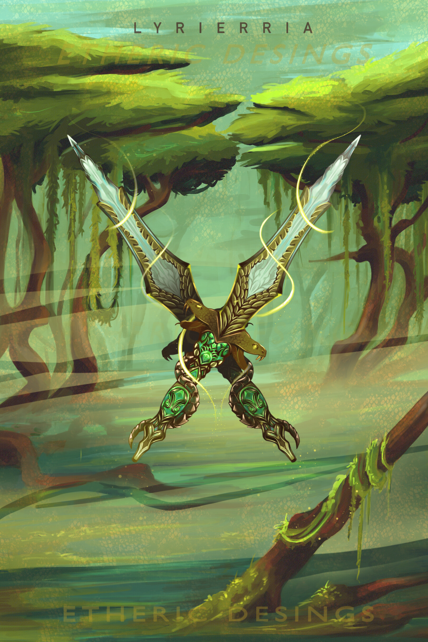 ArtStation - Fully Illustrated Book Cover for Etheric Designs