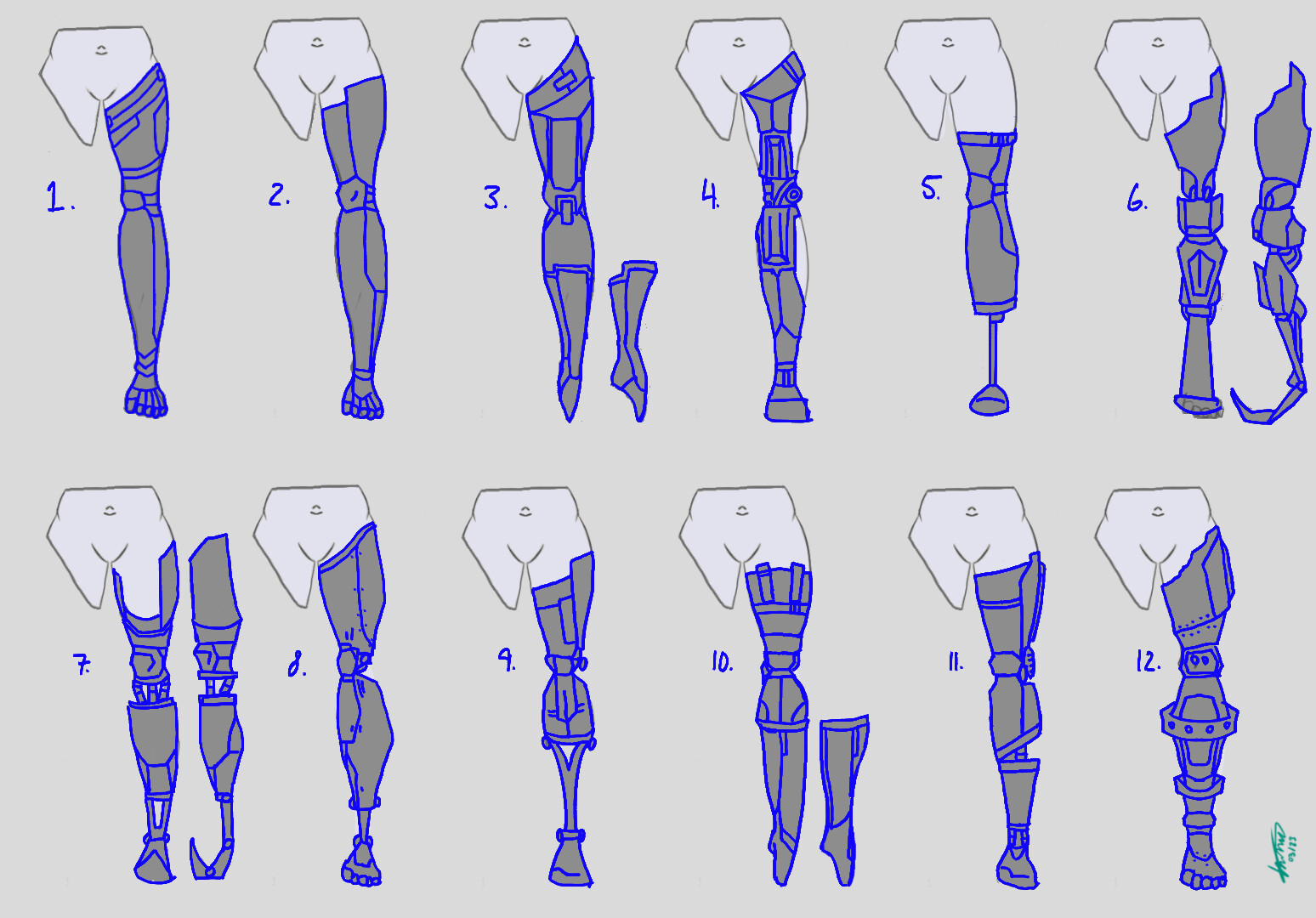 ArtStation - Level 3 Diploma FMP - Prosthetic Leg Concepts.