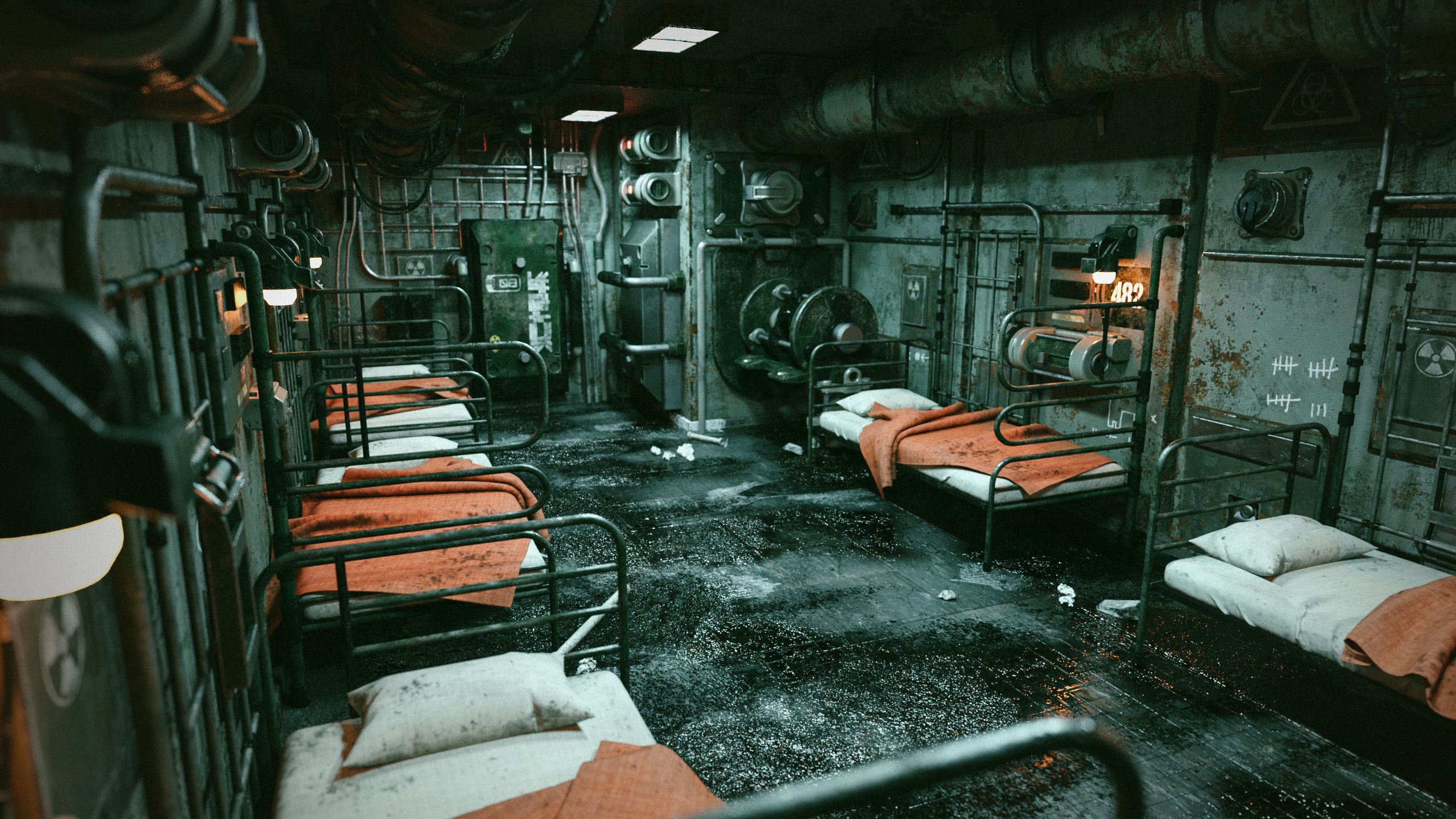 prison cell background 4k