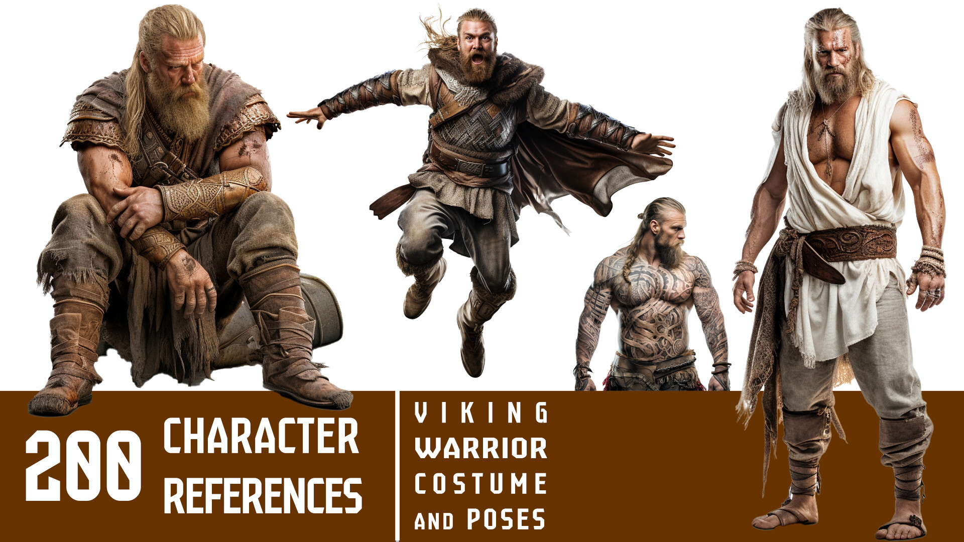 Mohammadiman Irannezhad - 200 Viking Warrior References - Costume & Poses