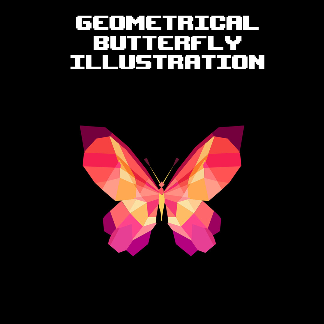 ArtStation - GEOMETRICAL BUTTERFLY ILLUSTRATION