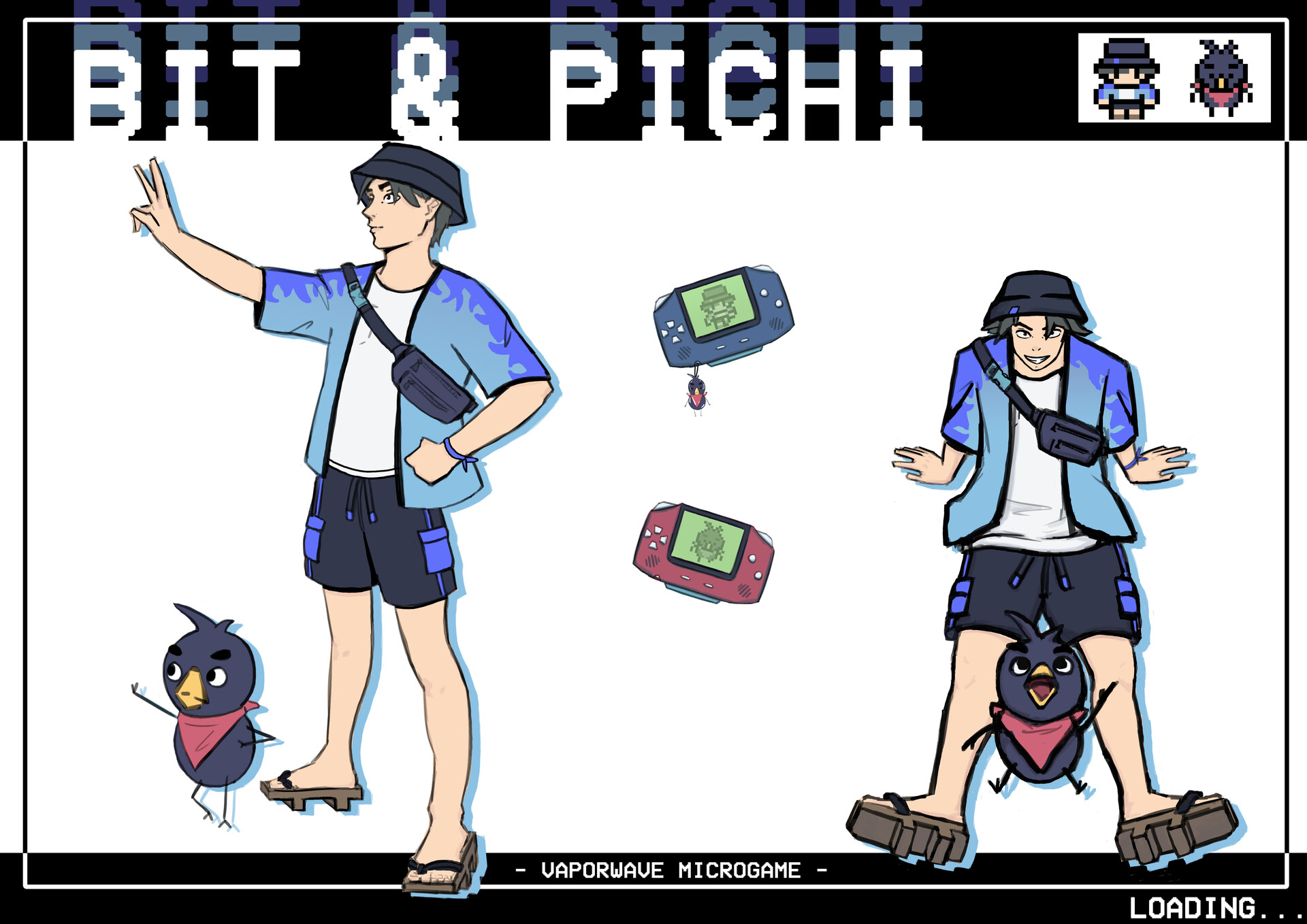 ArtStation - BIT & Pichi ( VAPORWAVE MICROGAME )