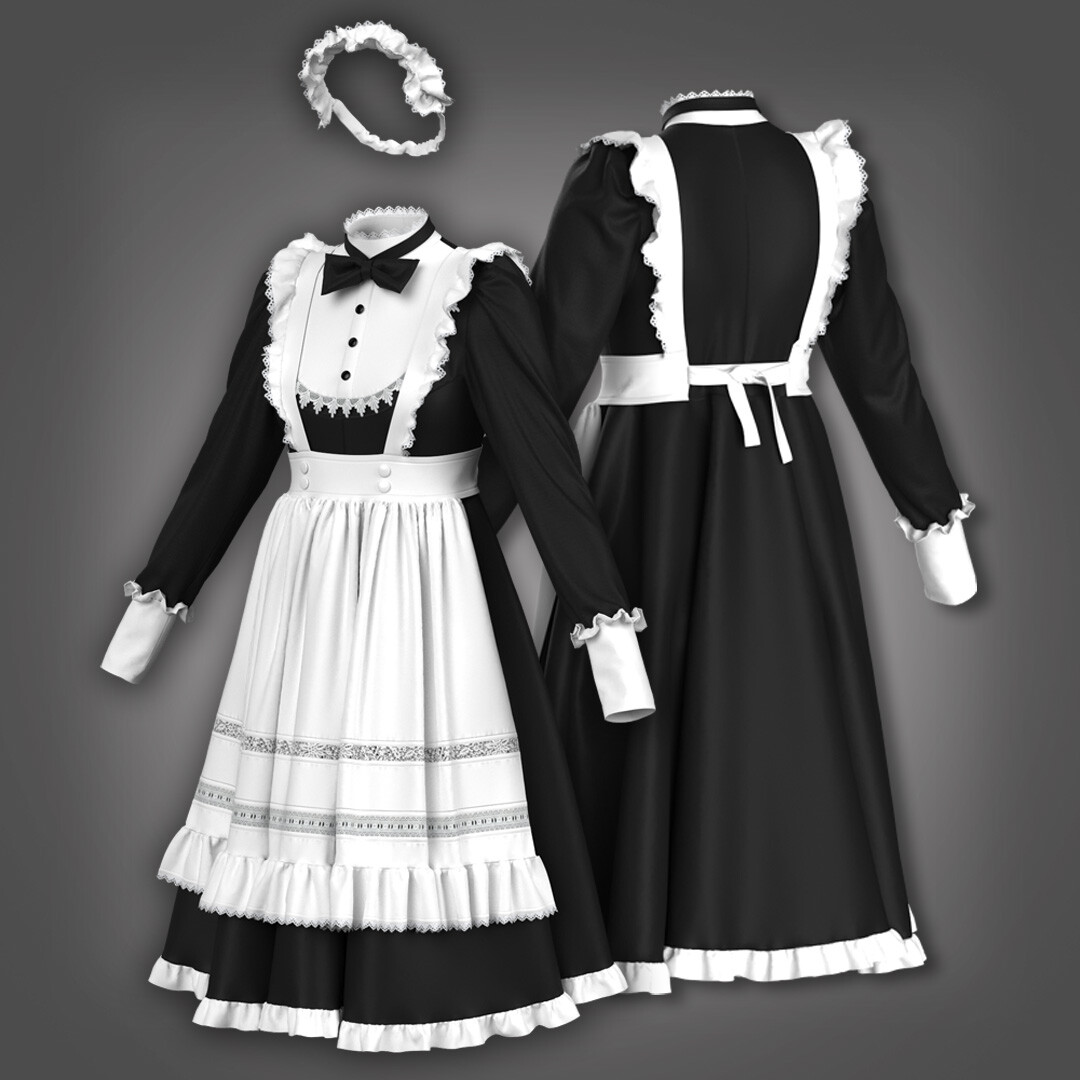 ArtStation - maid uniform