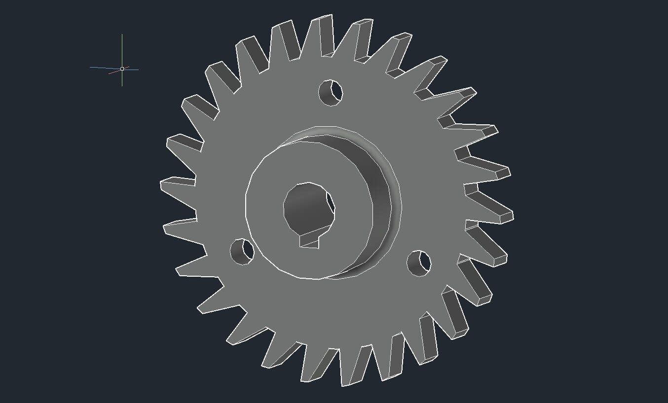 ArtStation - mechanical gear on Autocad