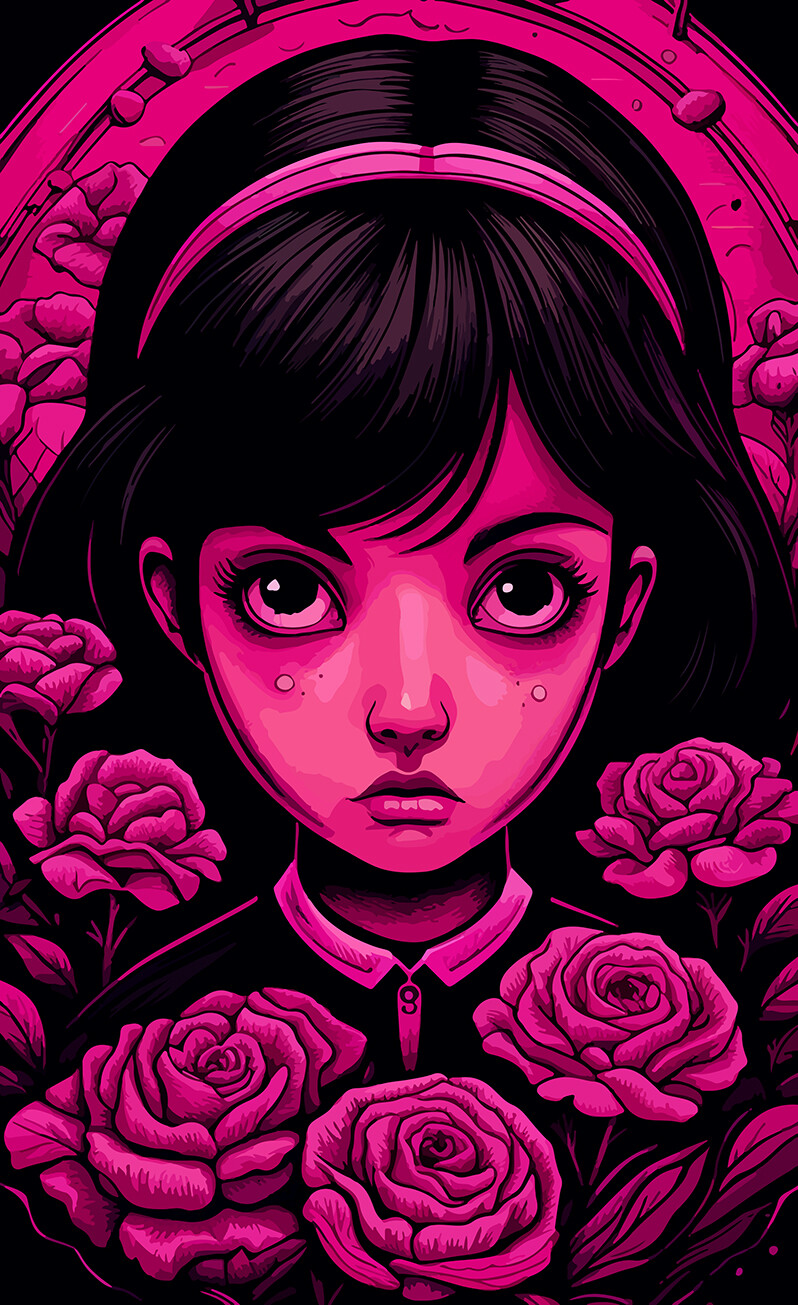 ArtStation - Cute Pink Girl Gothic