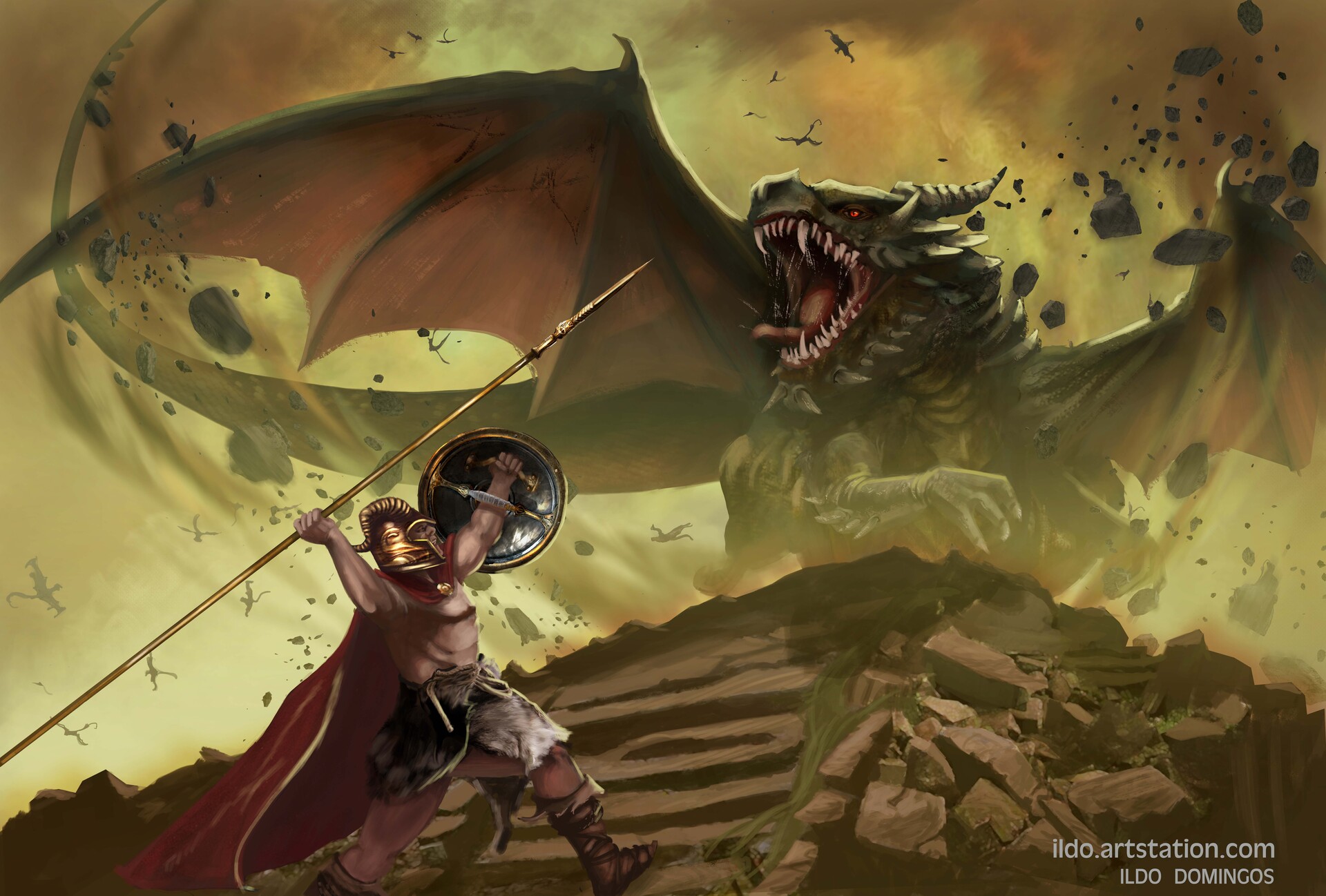 ArtStation - Dragon attack