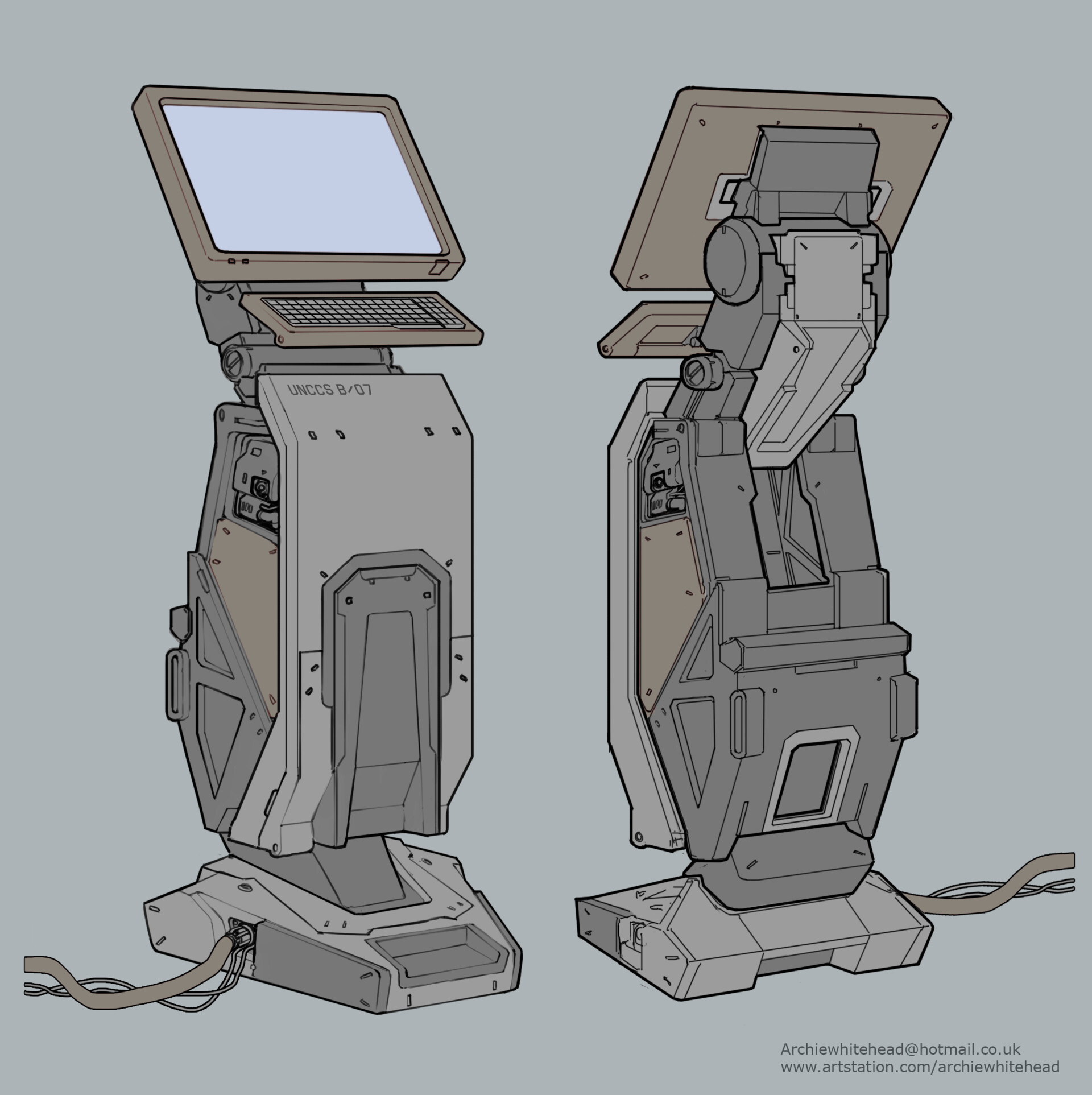 ArtStation - School Assignment: Computer Stand
