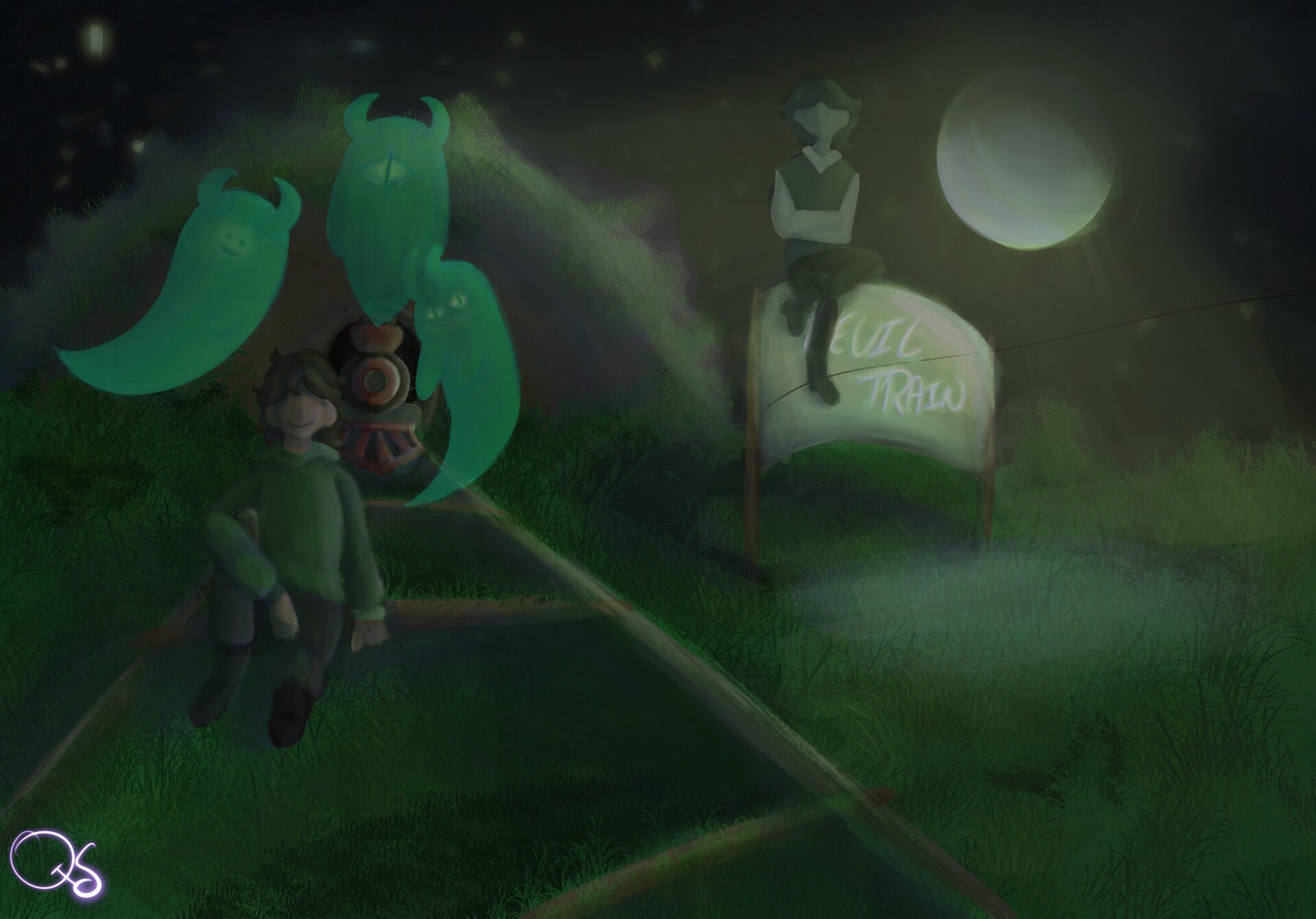 ArtStation - Devil Train Painting