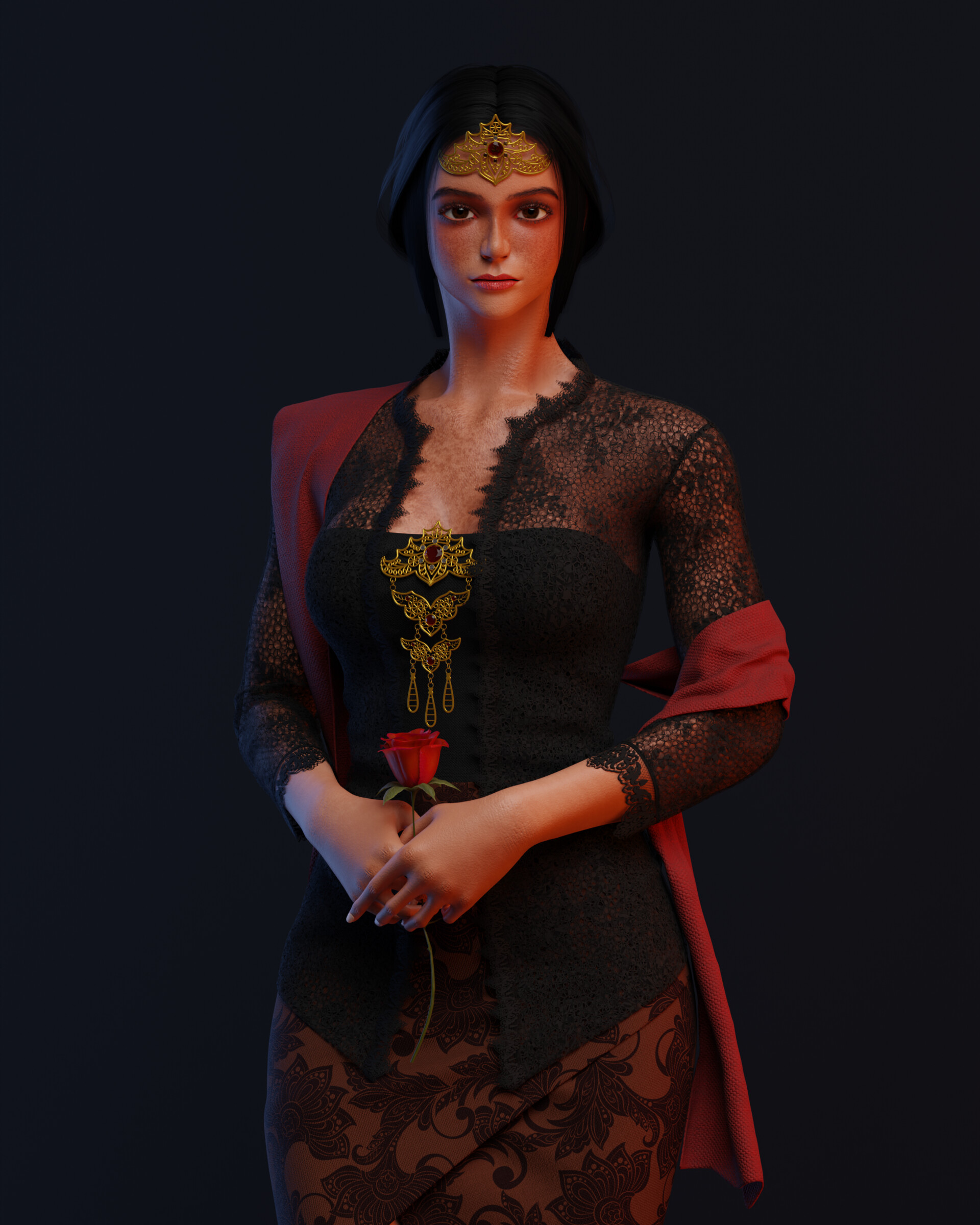 ArtStation - modern Kebaya Girl