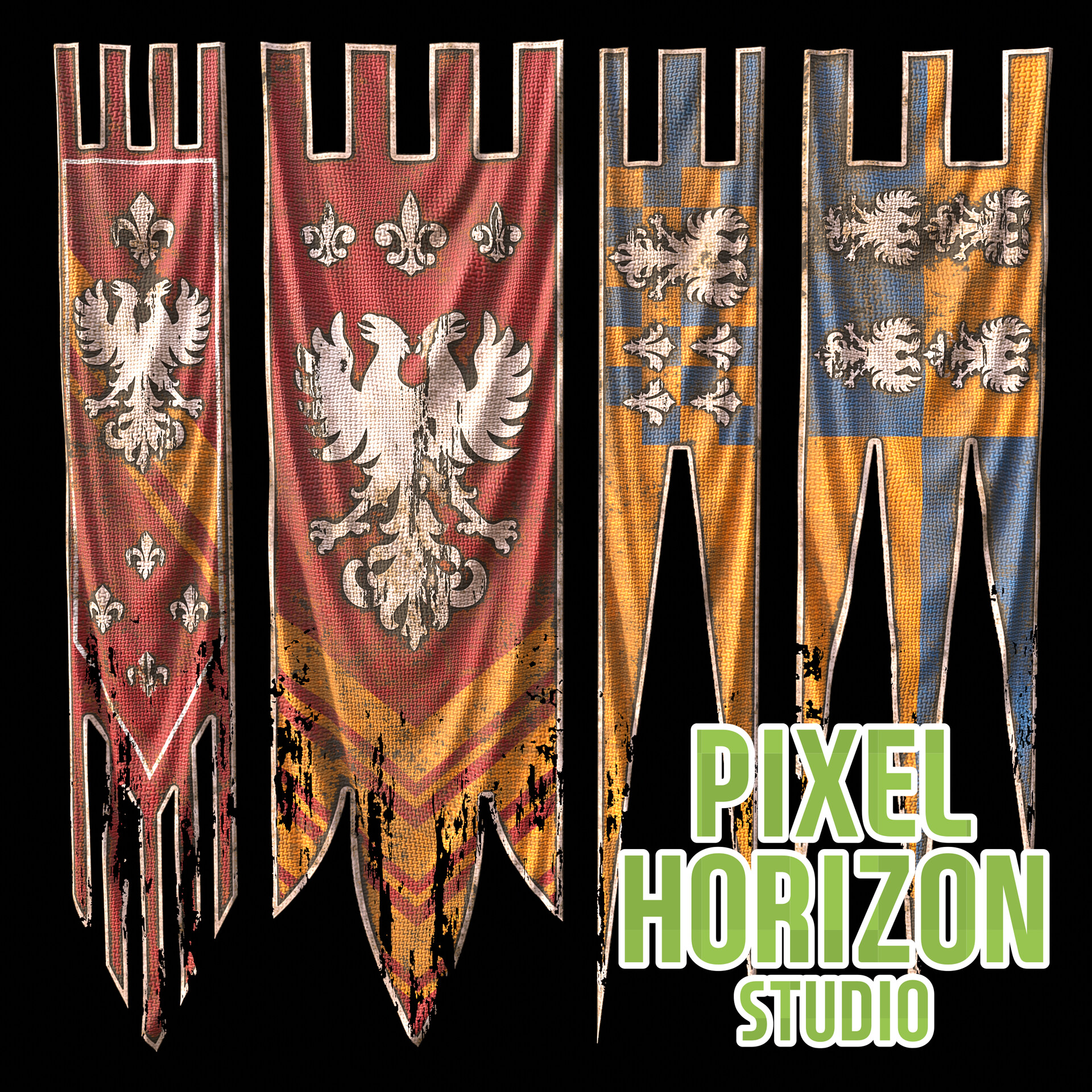 ArtStation - Medieval Flag Substance 3D Designer