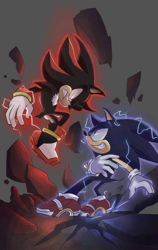 ArtStation - Sonic vs Shadow FanArt