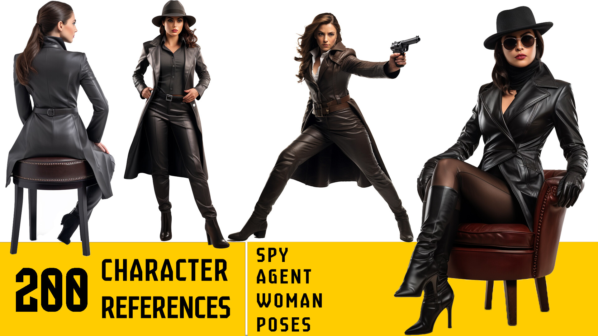 Mohammadiman Irannezhad - 200 Spy Agent Woman Poses-Character References