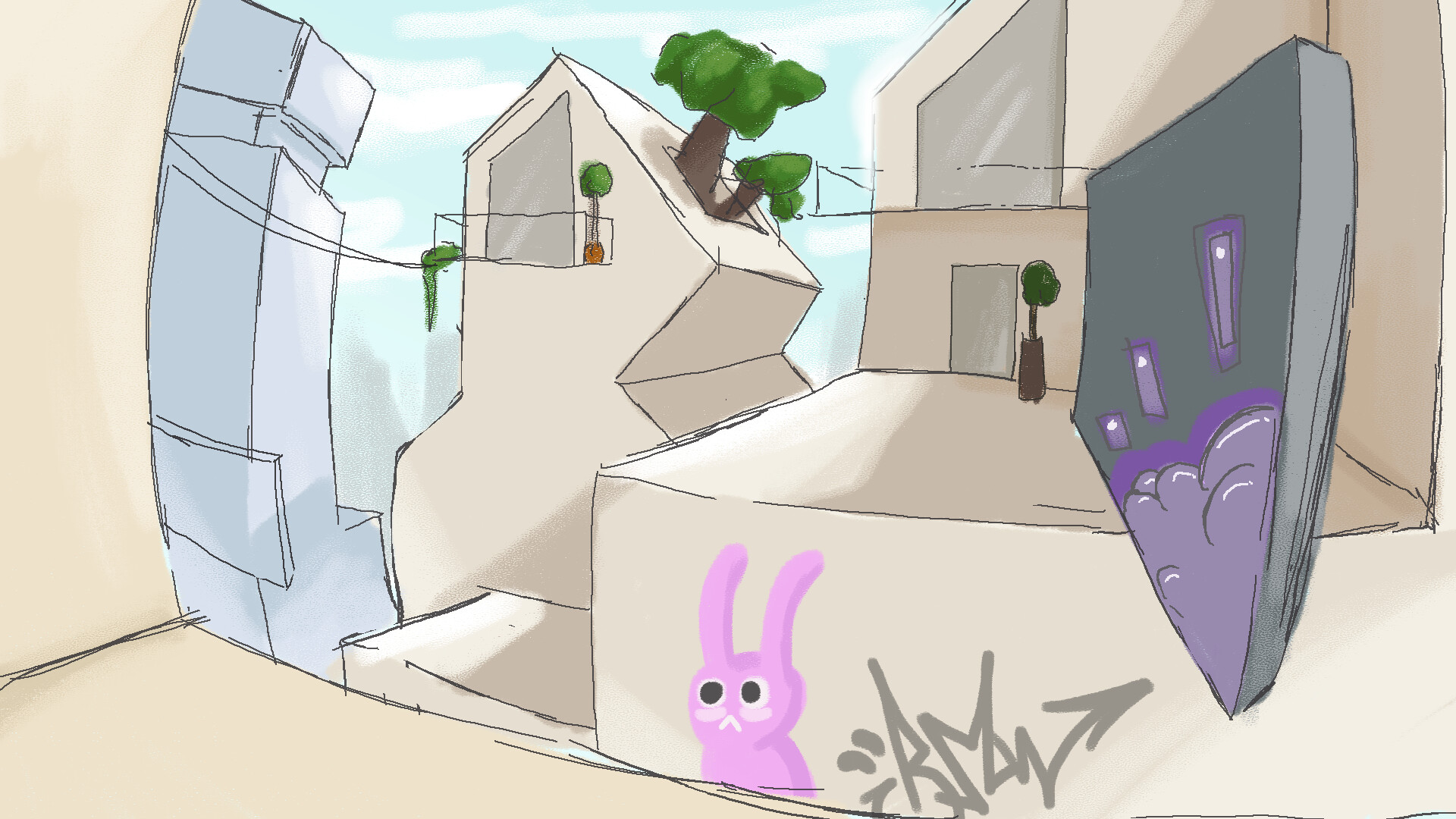 ArtStation - Environment Art - HyperPop - City Skyline