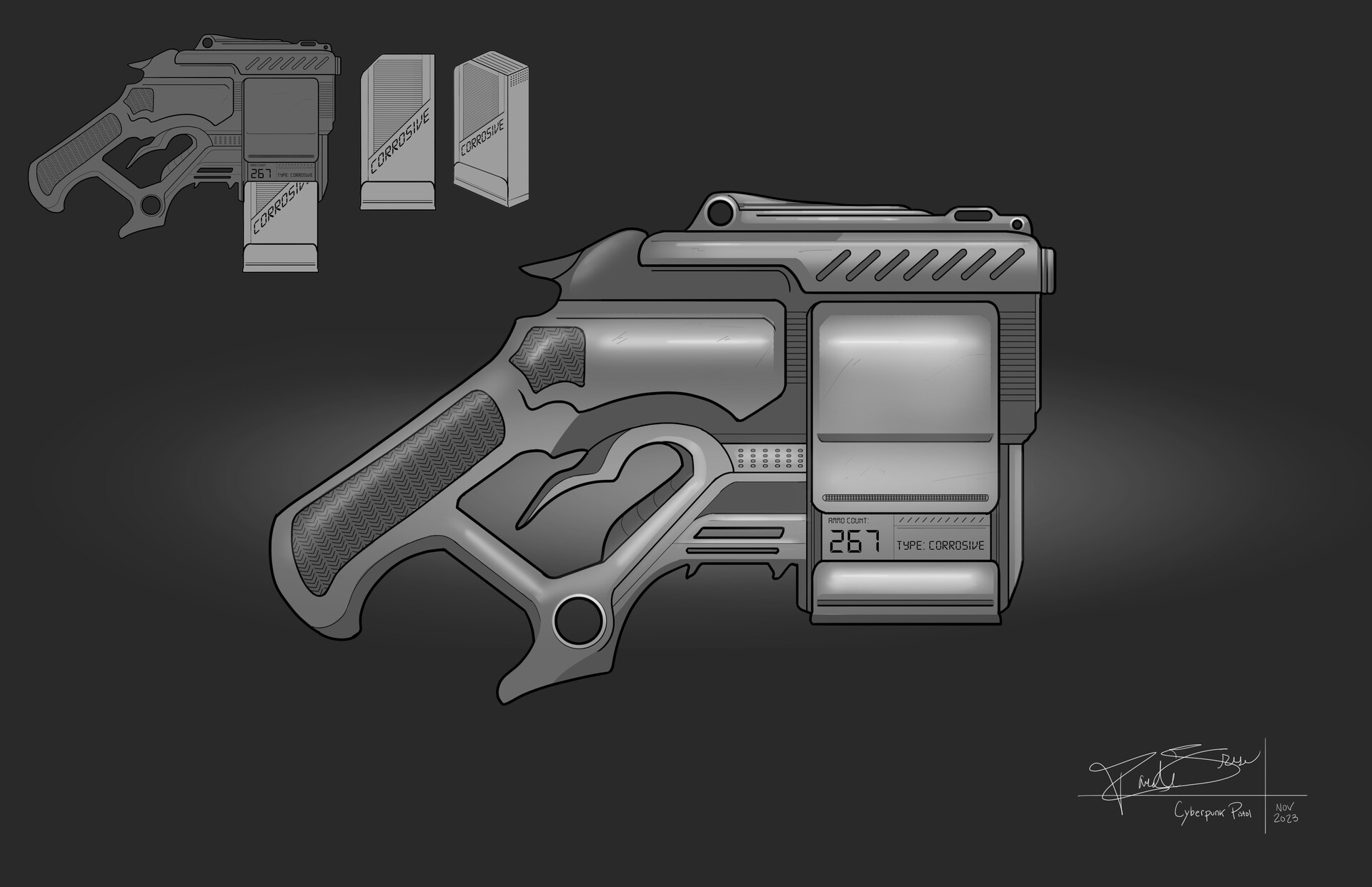 ArtStation - Cyberpunk Detective Pistol