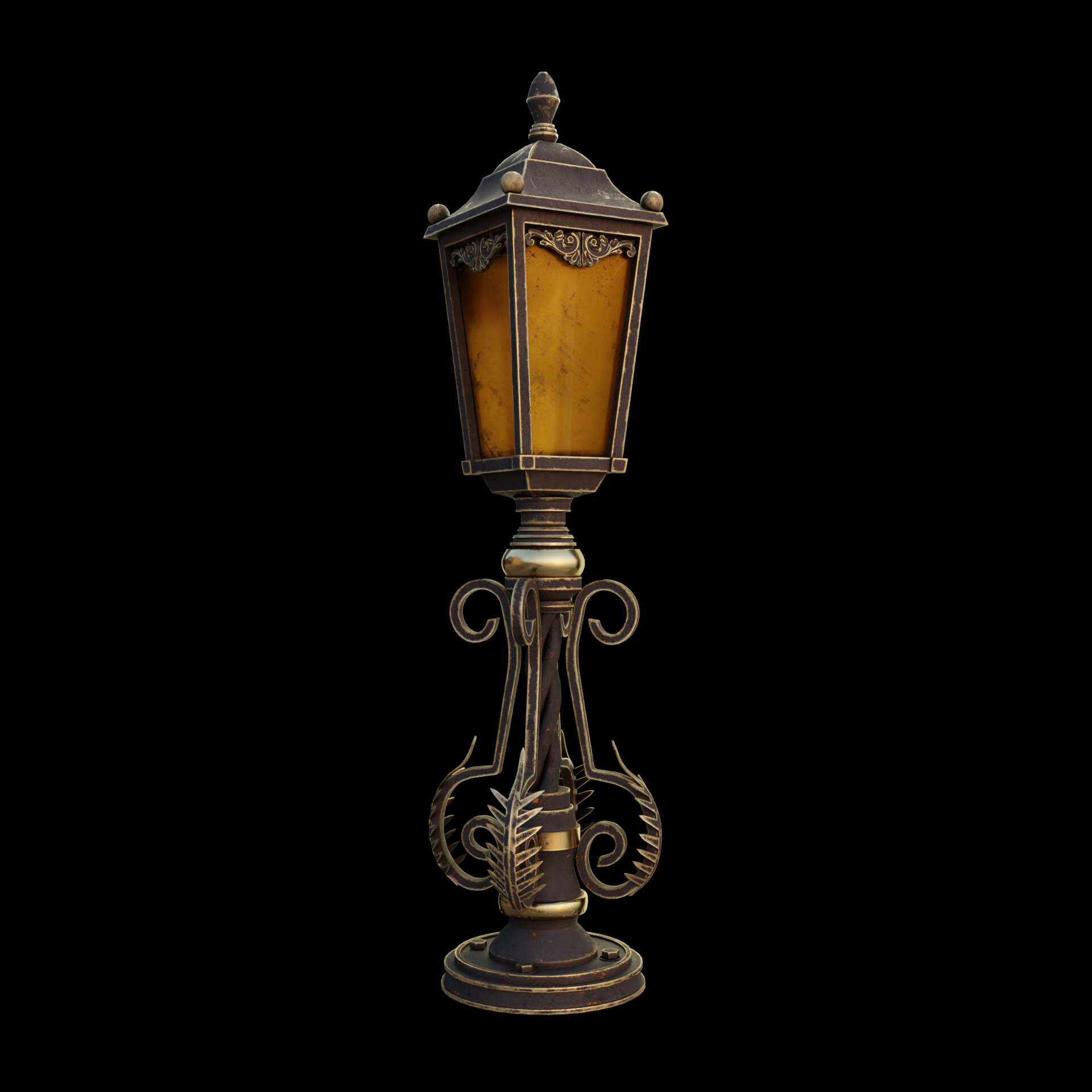 ArtStation - Old street lamp.