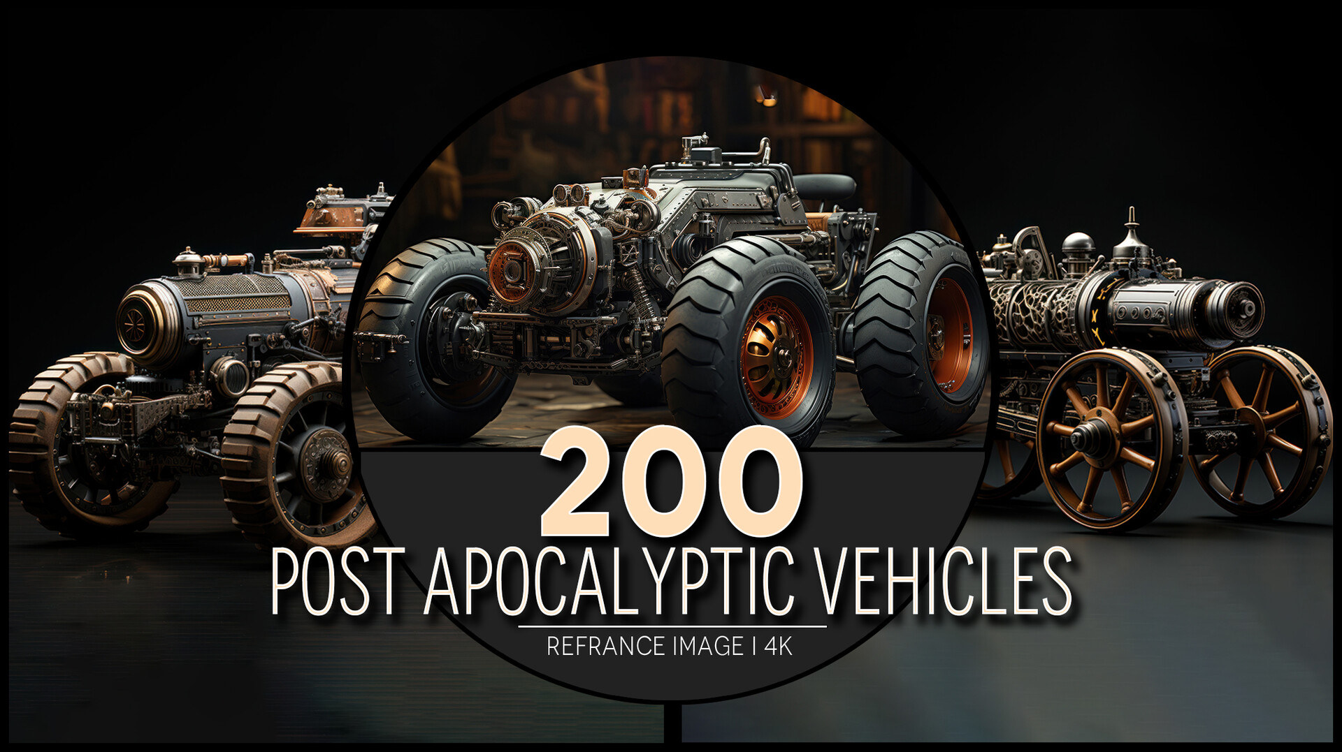 Pixel Ref - Post Apocalyptic Vehicles 4K Reference/Concept Images