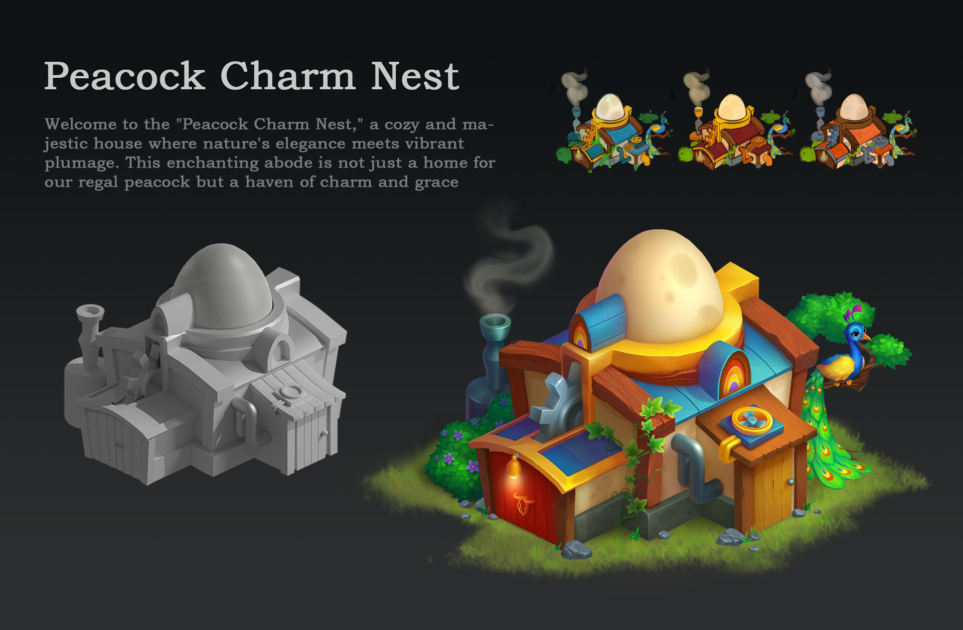 ArtStation - Peacock Charm Nest