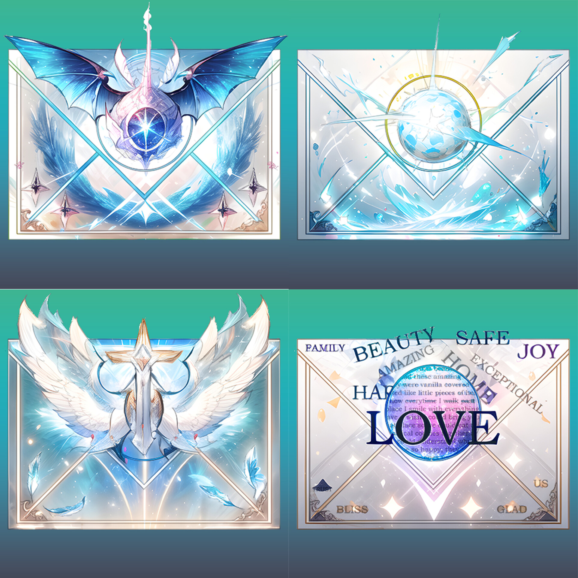 ArtStation - Magical Envelopes for Mystic Escape
