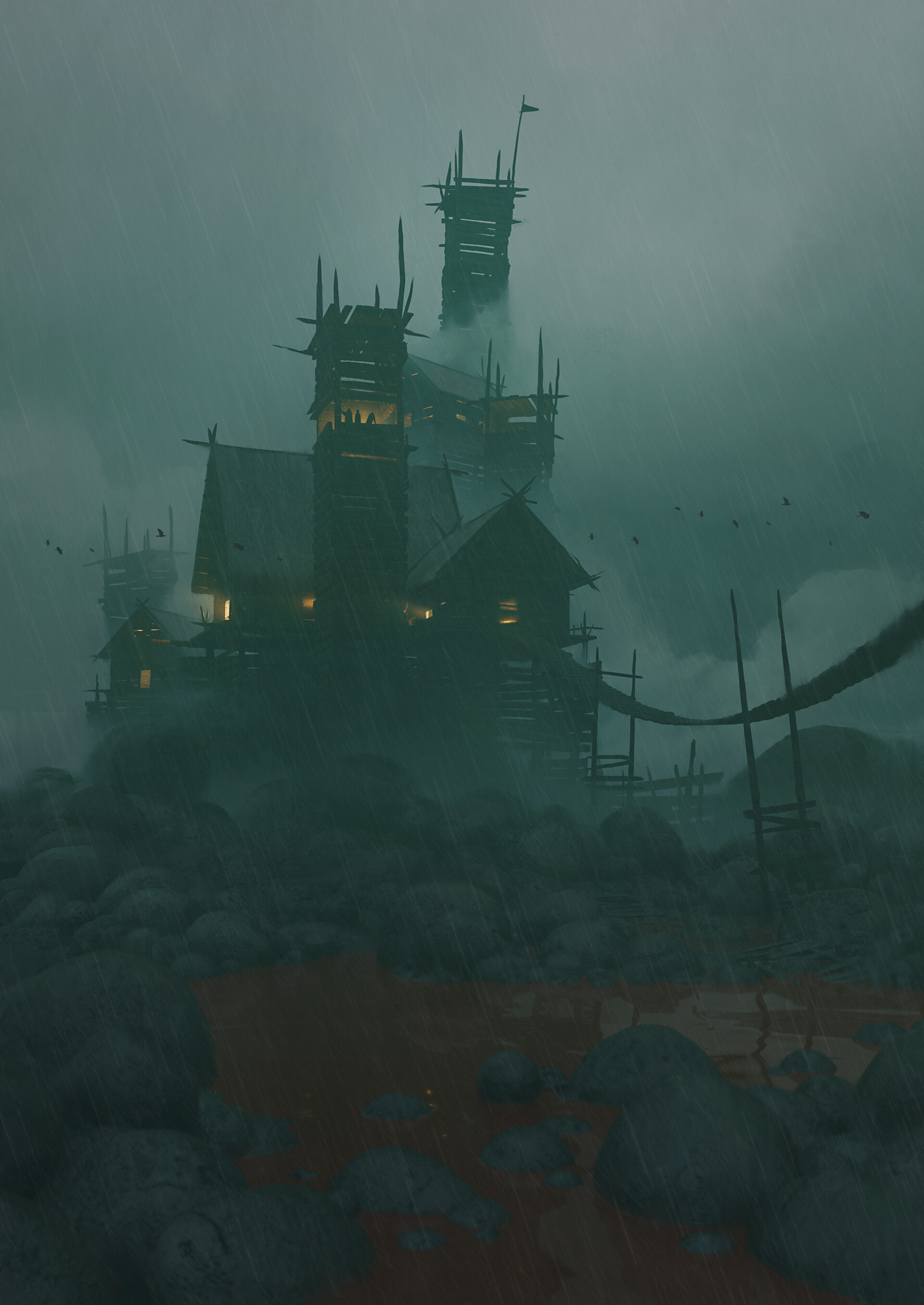 ArtStation - A Towery Settlement