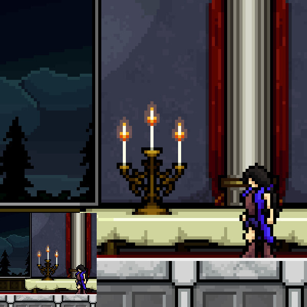 ArtStation - Candelabra Metroidvania Styled Tileset and Character Sprite