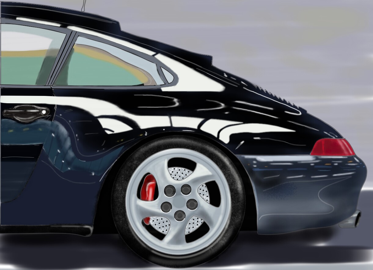 ArtStation - a Porsche drawn