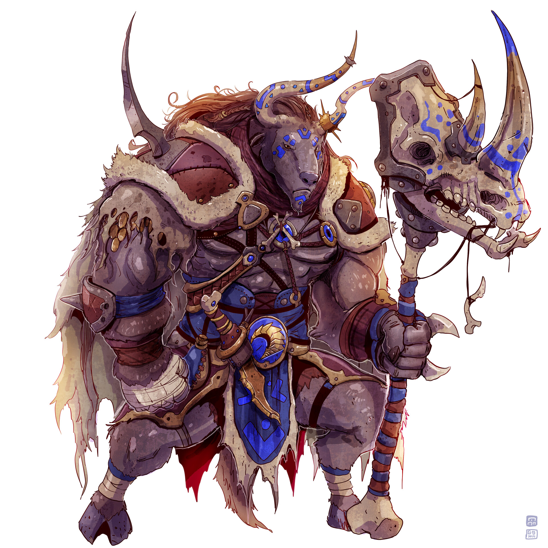 ArtStation - Minotaur Barbarian of Megalokk