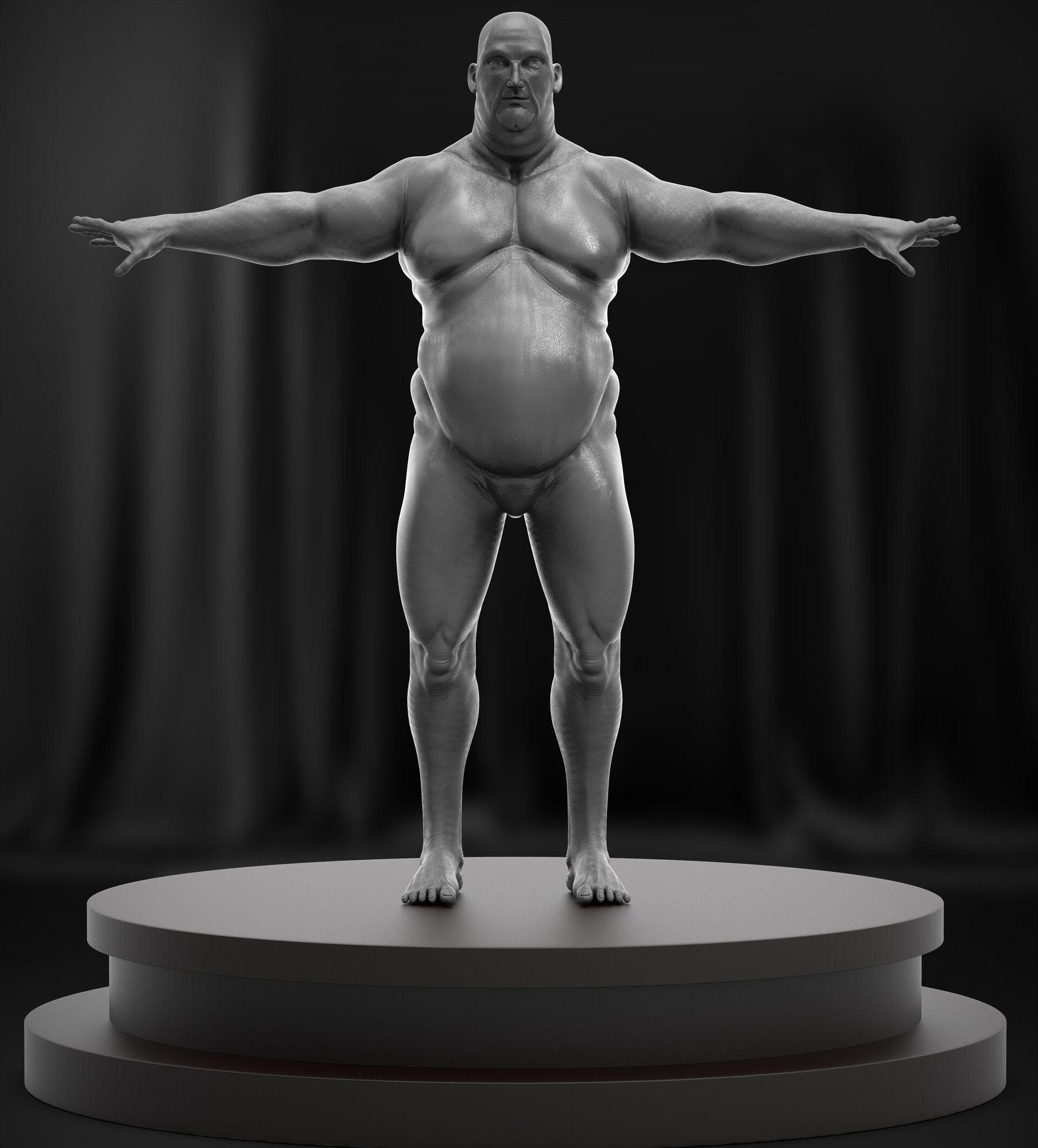 ArtStation - Fat Male Anatomy Study