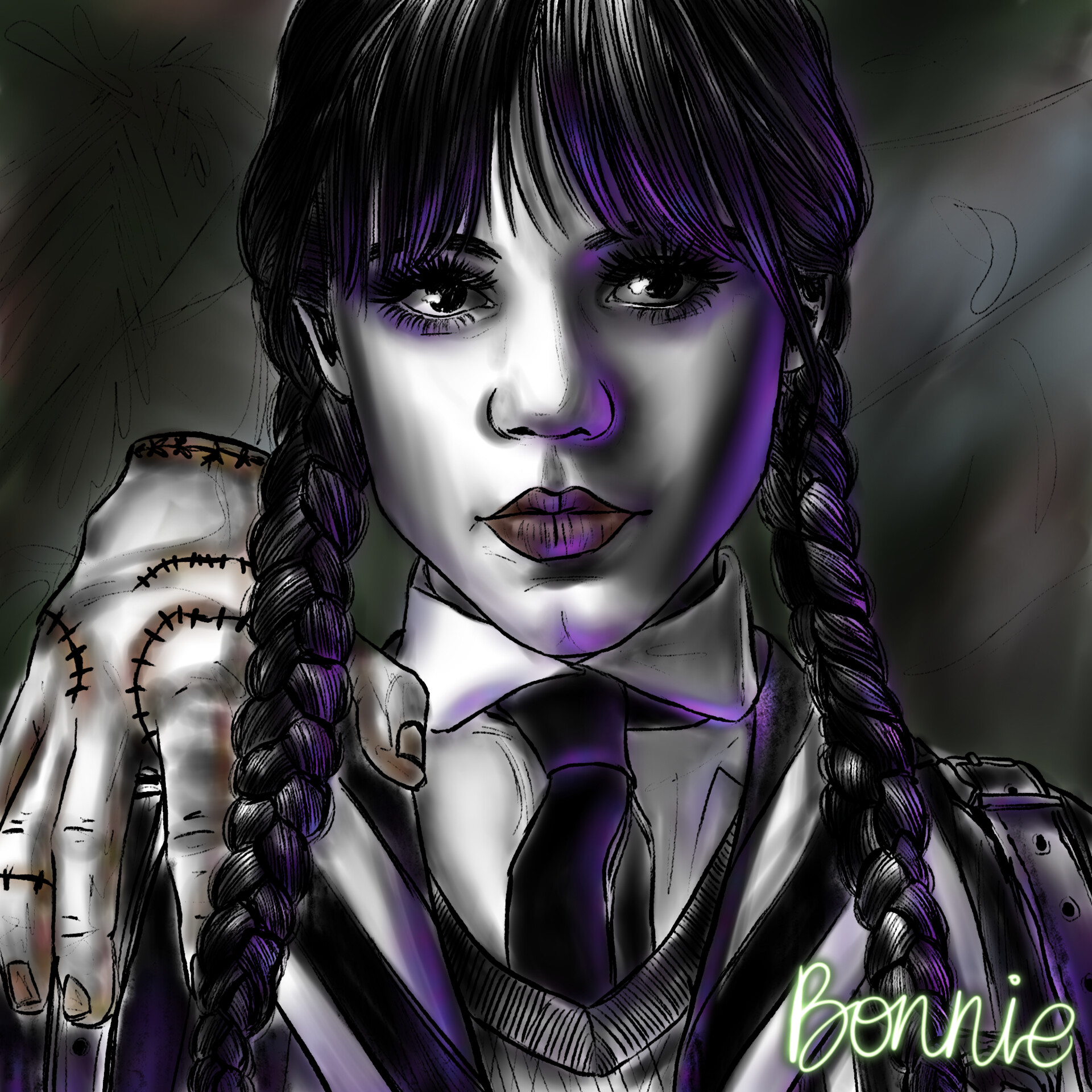 ArtStation - Wednesday Addams Fan Art #3